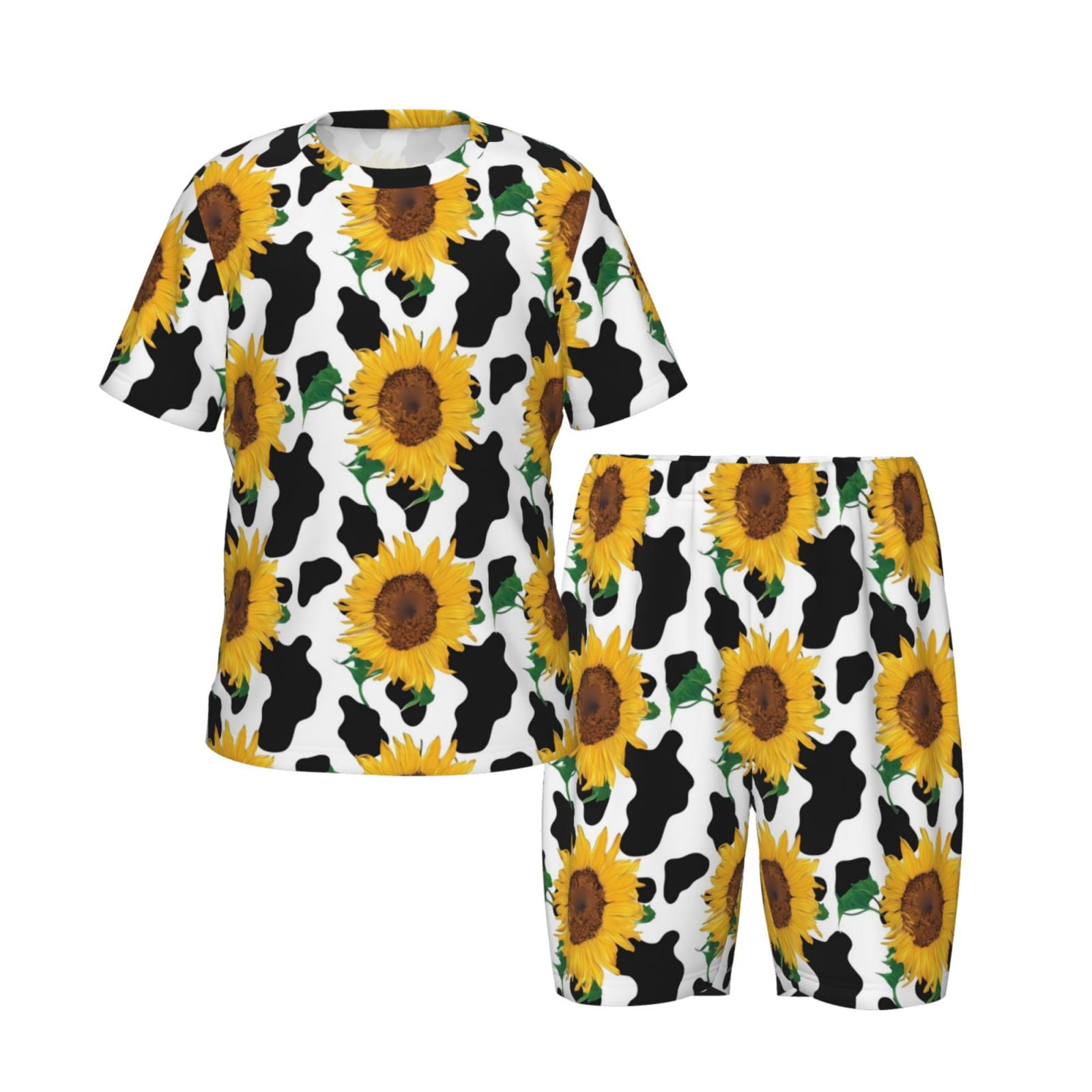 Toddler Boys Girls Pajamas - Cute Cow Print Sunflower B Soft Comfort ...