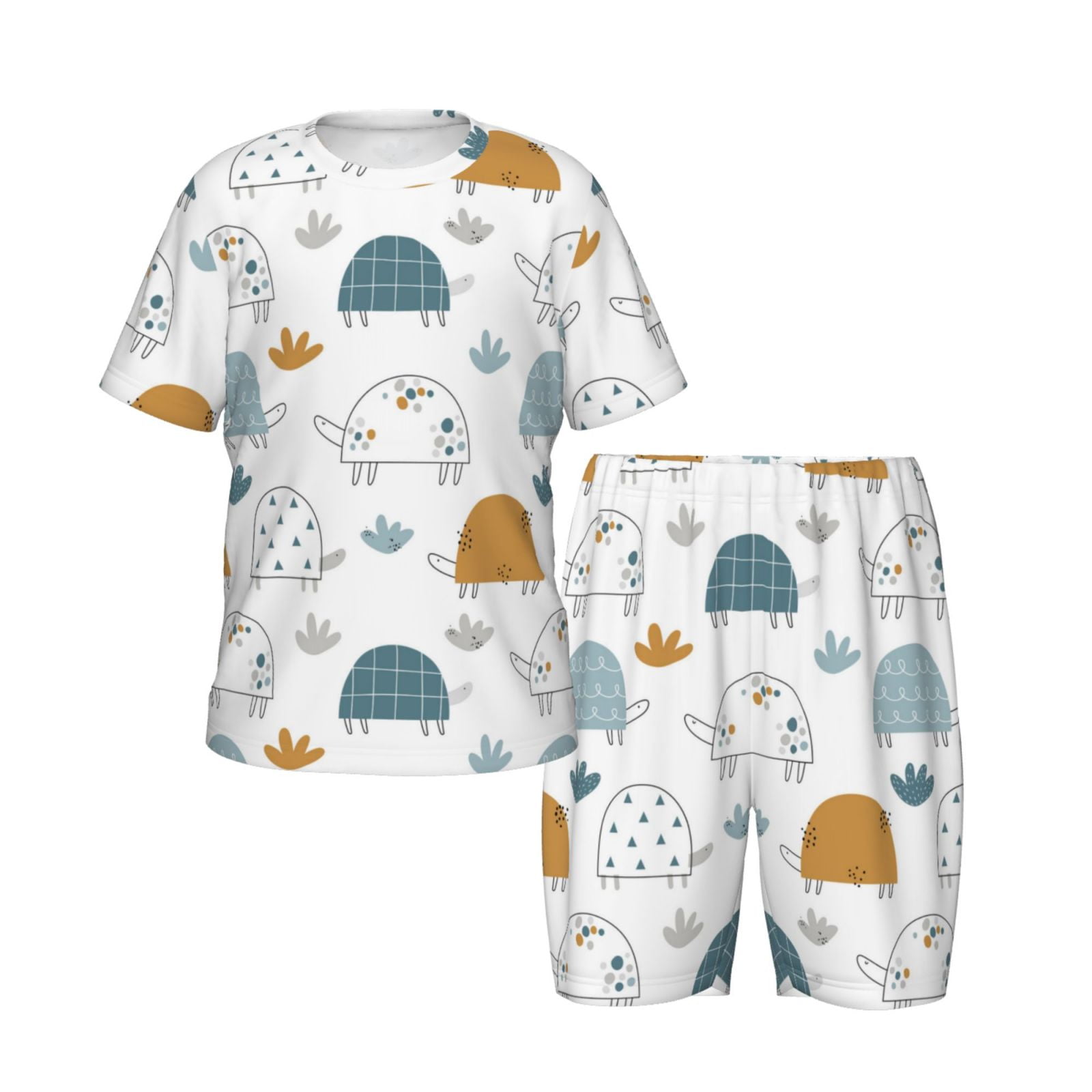 Toddler Boys Girls Pajamas - Cute Doodle Turtles Soft Comfort Kids Pajamas Short Sleeve ...