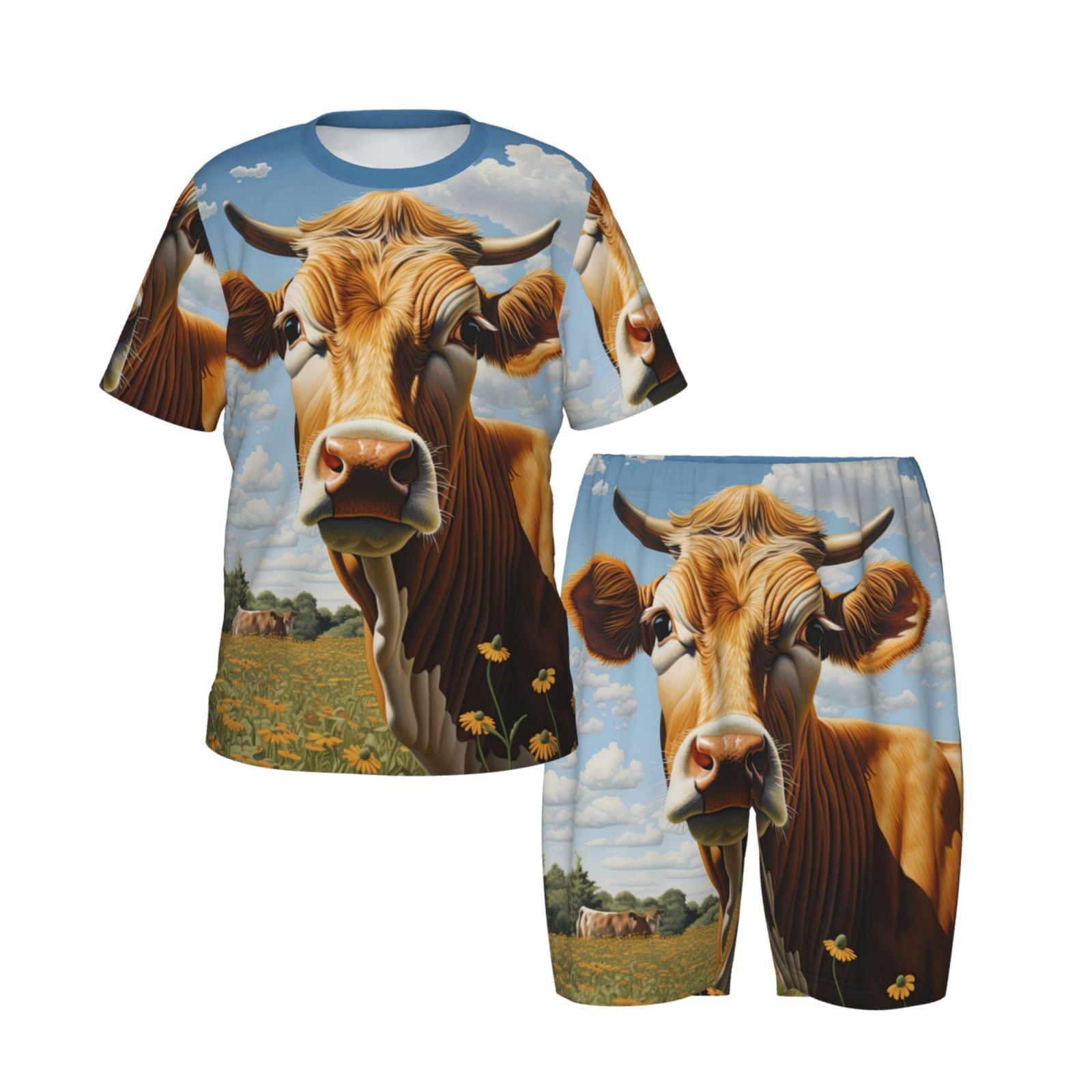 Toddler Boys Girls Pajamas - Daisy Flower Field Cow Soft Comfort Kids ...