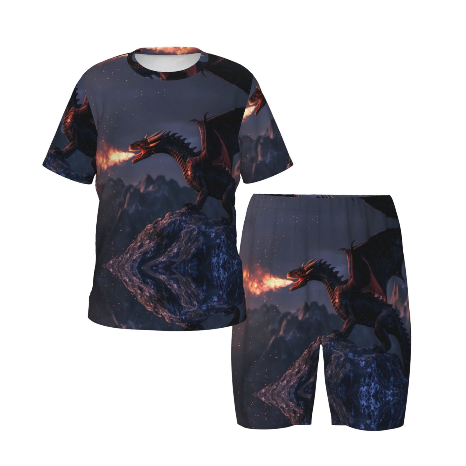 Toddler Boys Girls Pajamas - Fire Breathing Dragon Twilight Soft ...