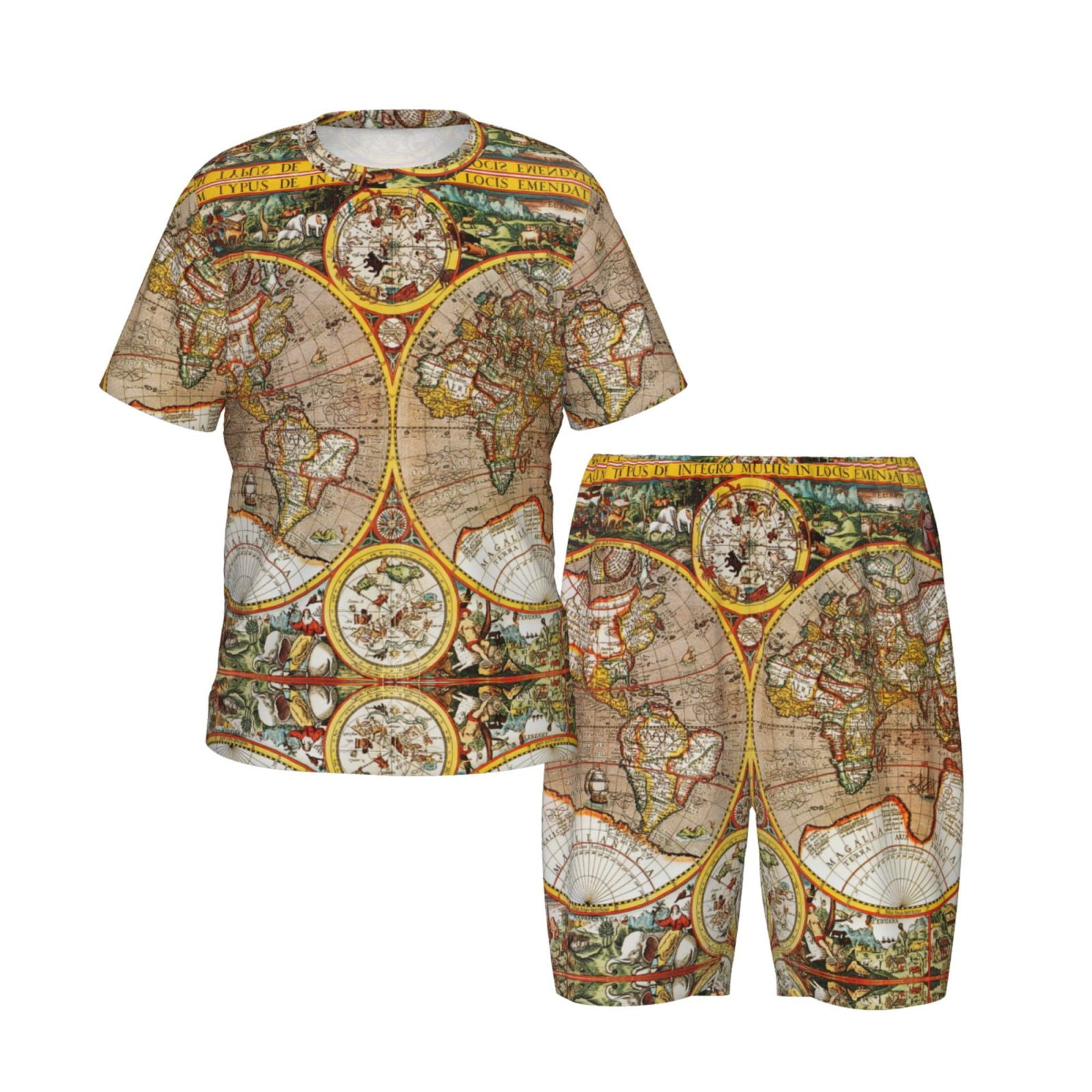 Toddler Boys Girls Pajamas - World Map vintage Soft Comfort Kids ...