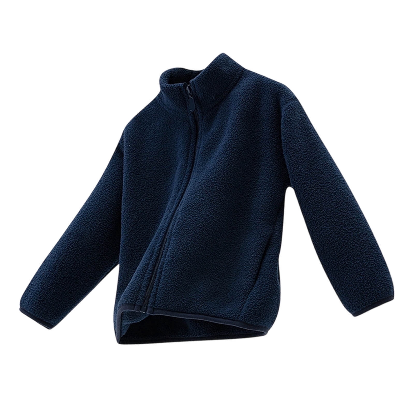 Toddler Boys and Girls Solid Color Full-Zip Fleece Jacket for Children ...