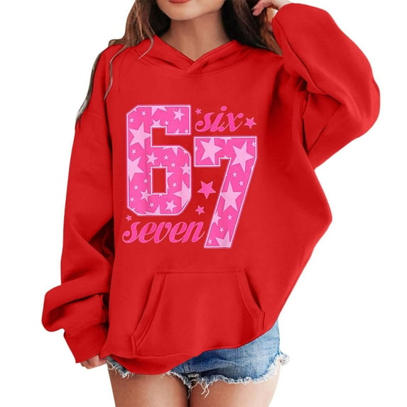 Toddler Boys Hoodies Meme Novelty Six Seven Sweatshirt Long Sleeve ...