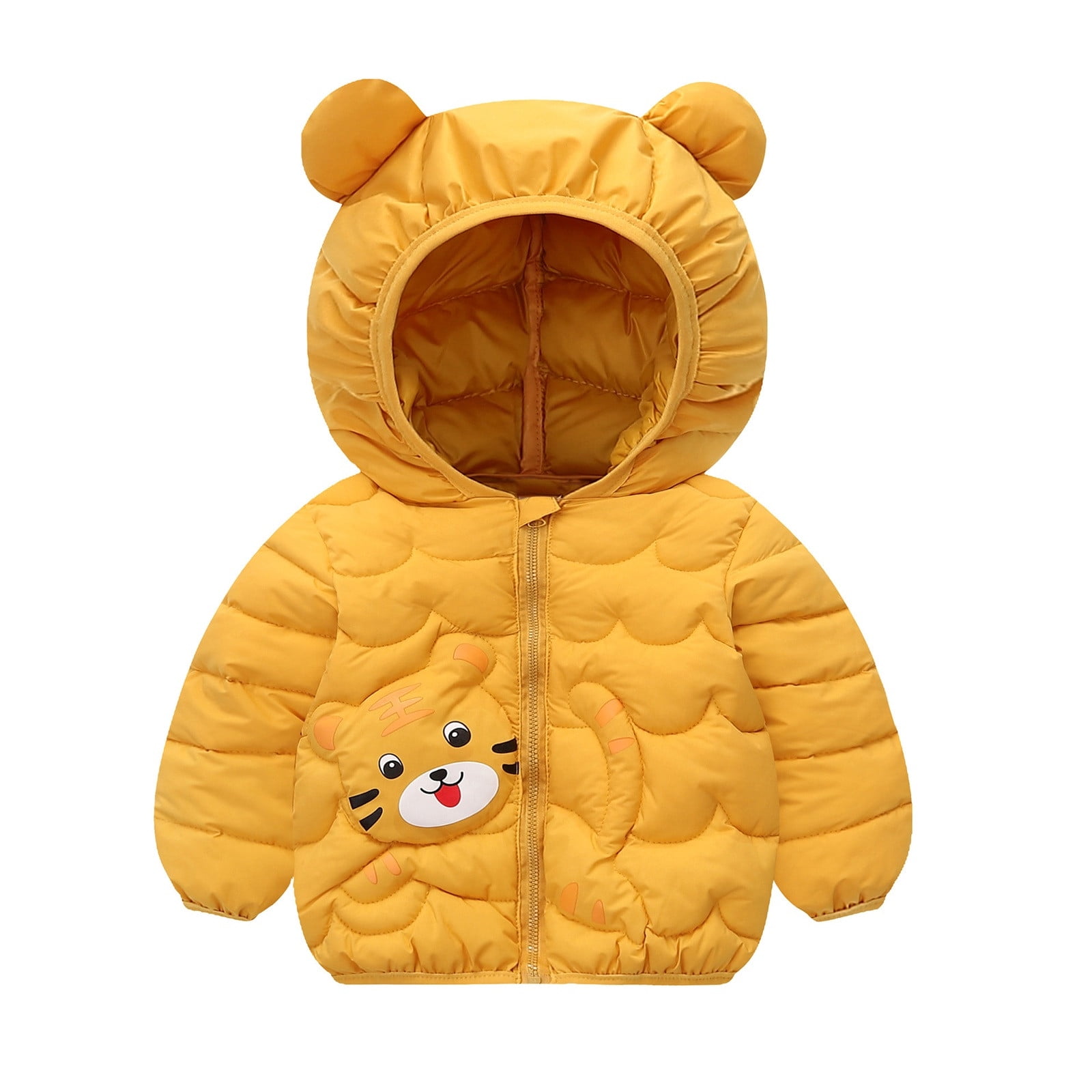 Toddler Boys Jacket Winter Down Coats Cute Bear Ears Coats with Hoods ...