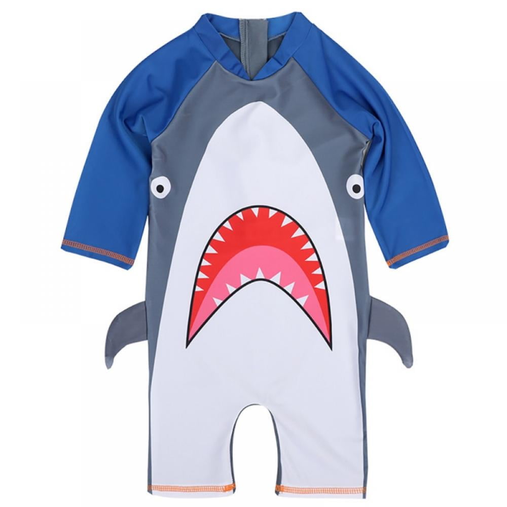 Toddler Boys One Pieces Rashguard Swimsuit Set Shark Baby Bathing Suit ...