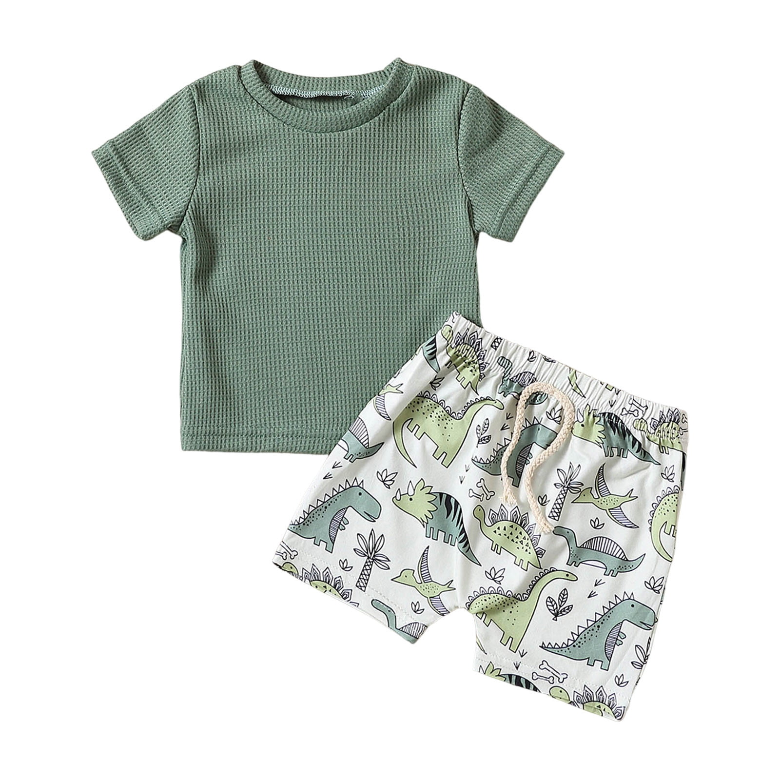 Trolimons Toddler Boys Summer Outfits, Short Sleeve Cartoon Cow ...