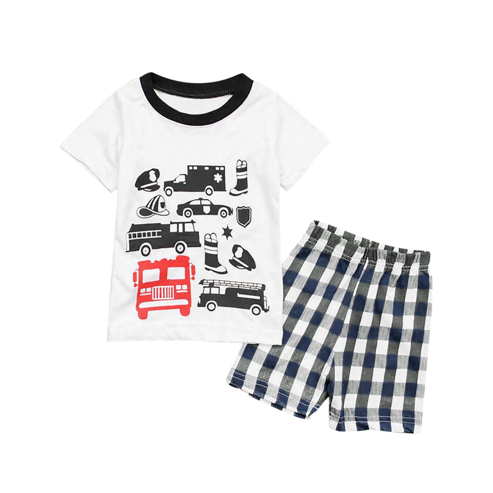 Toddler Boys Pajamas Cotton Summer Pjs for Boy Jammies Dinosaur Train Sleepwear Short Sets, Size ...