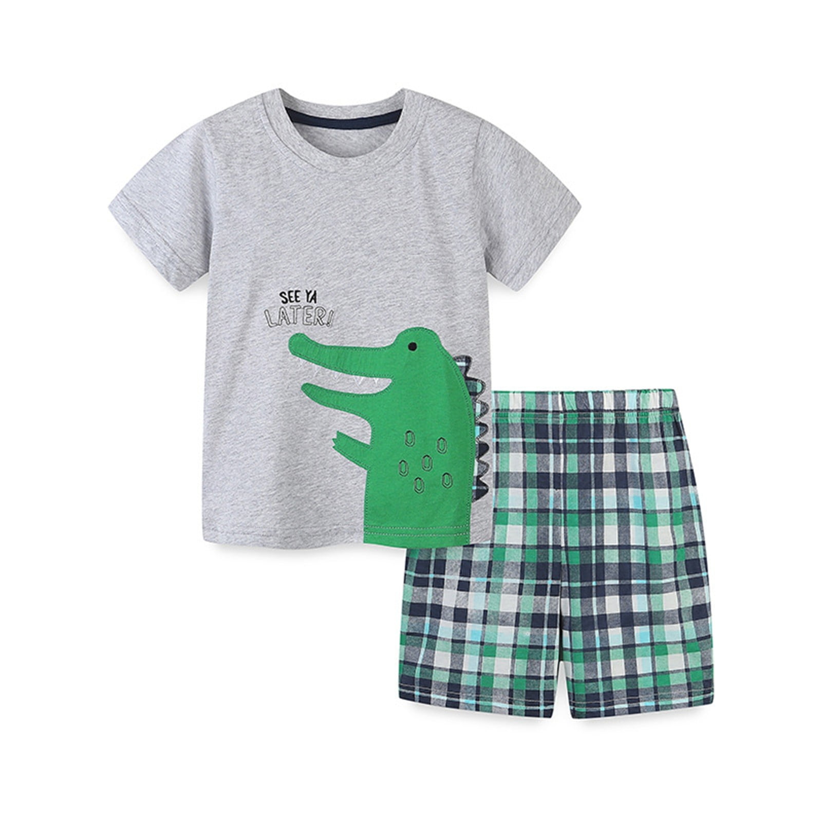 Toddler Boys Pajamas Cotton Summer Pjs for Boy Jammies Dinosaur Train Sleepwear Short Sets, Size ...