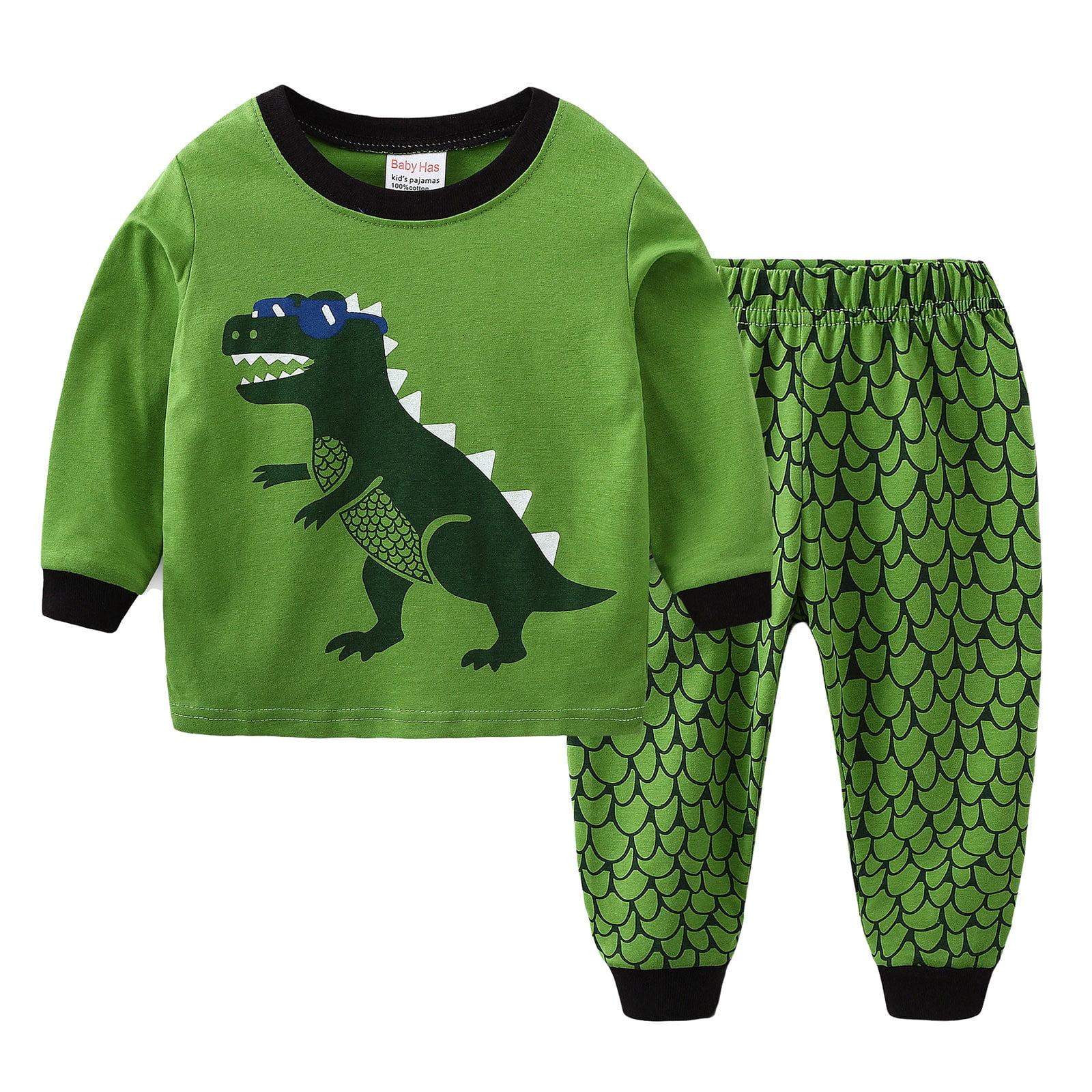 Toddler Boys Pajamas Set 5T Toddler Boys Pajamas Animals Cotton Kids 2 Piece Pj's Long Sleeve ...