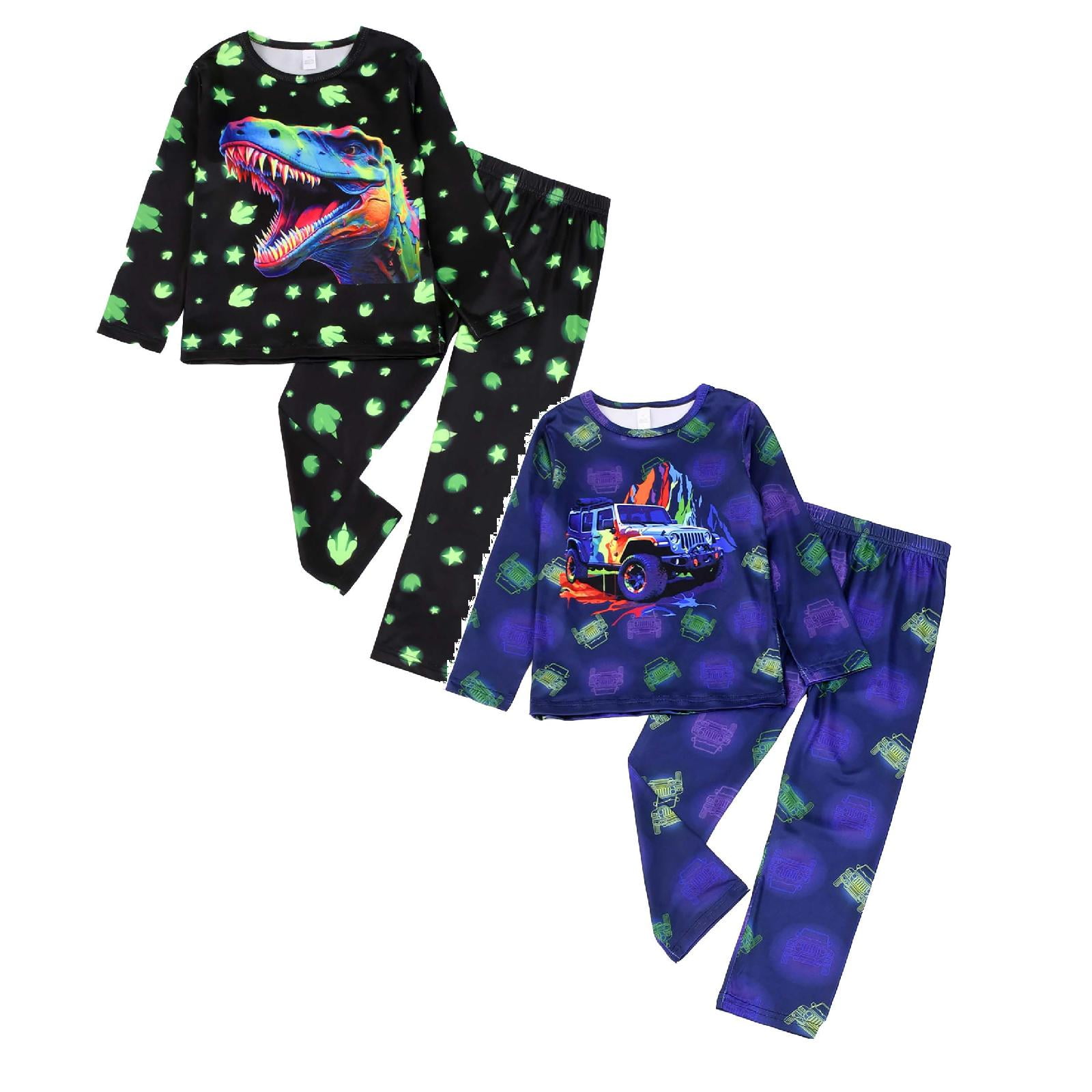 Toddler Boys Pajamas Size 8 Toddler Kids Baby Boys Girls Pajamas Cartoon Print Long Sleeve Top ...