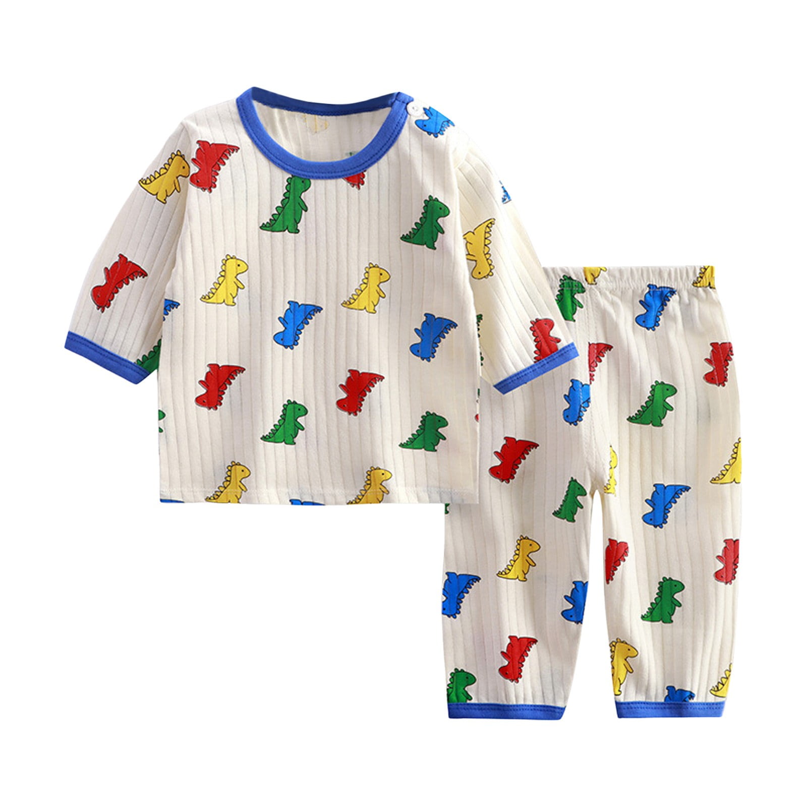 Toddler Boys Pajamas Sleepwear Outfits Breathable Cartoon T-Shirt and ...