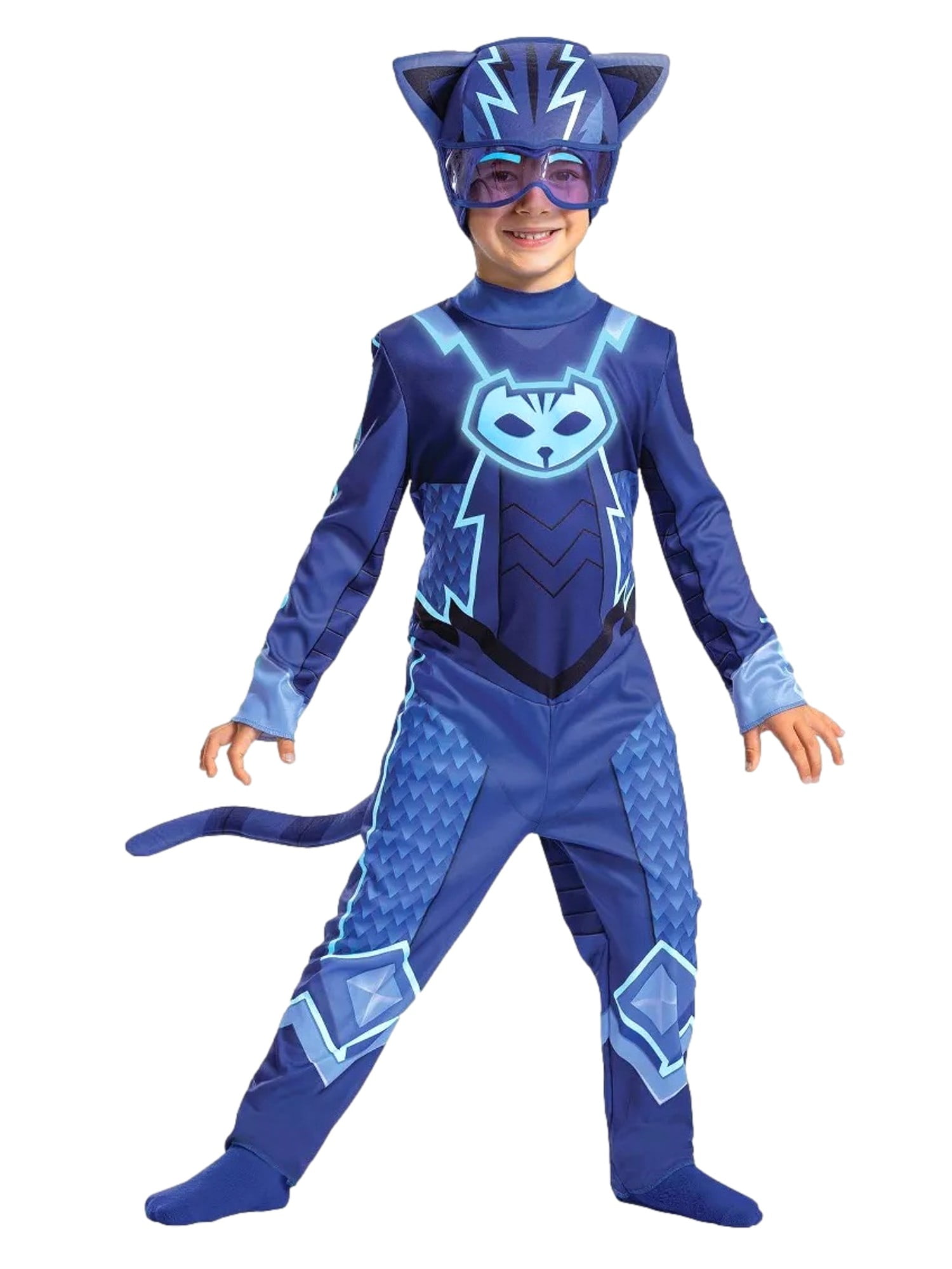 Toddler Boys Pj Masks Blue Catboy Glow In The Dark Halloween Costume 3T ...