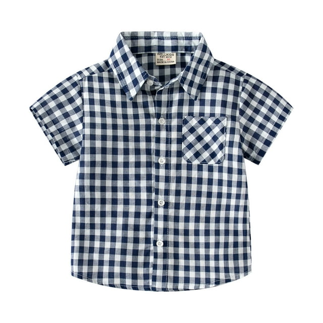 Toddler Boys Shirts Plaid Short Sleeve Lapel Button Down Shirt Tops ... Toddler Boys Shirts Plaid Short Sleeve Lapel Button Down Shirt Tops ...