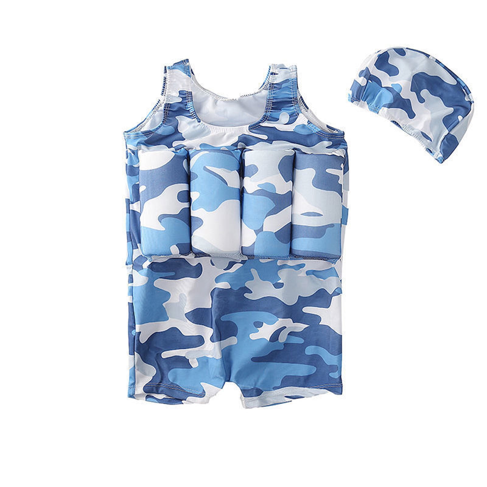 Toddler Buoyancy Swimwear Ocean Pattern One Piece Floating Swimsuit ...