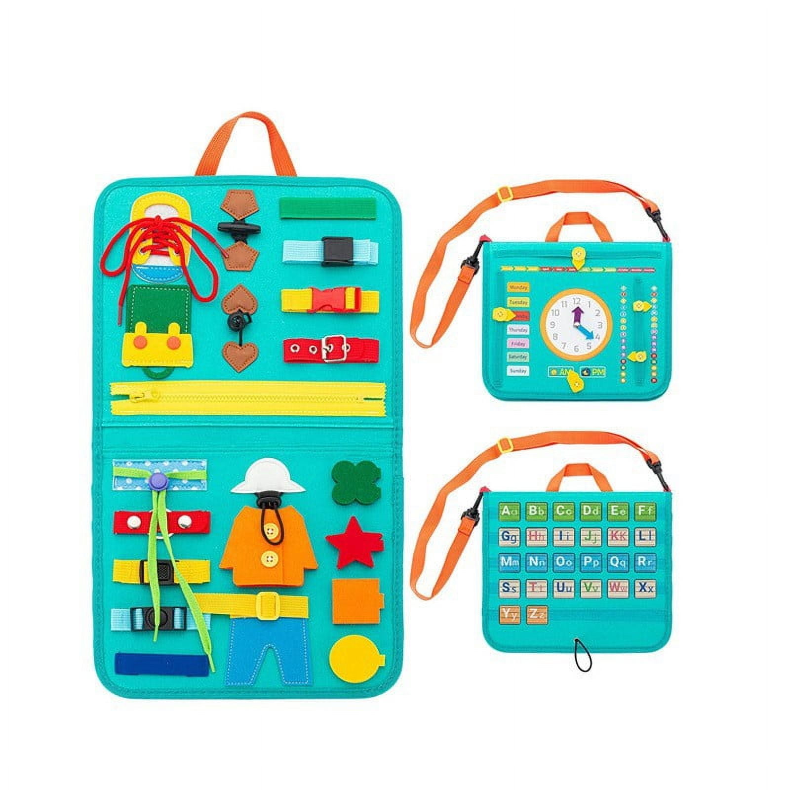 Toddler Busy Board Sensory Board with Buckles Montessori Travel Toys ...