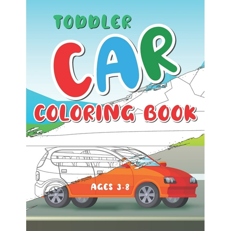 cute car coloring book