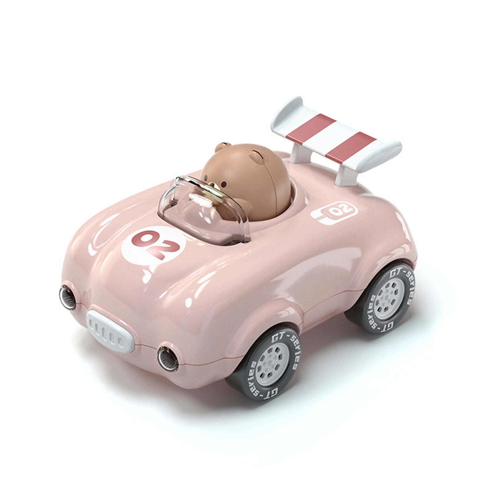 Toddler Cartoon Bear Inertial Car Toy with Push and Go Design Fine ...