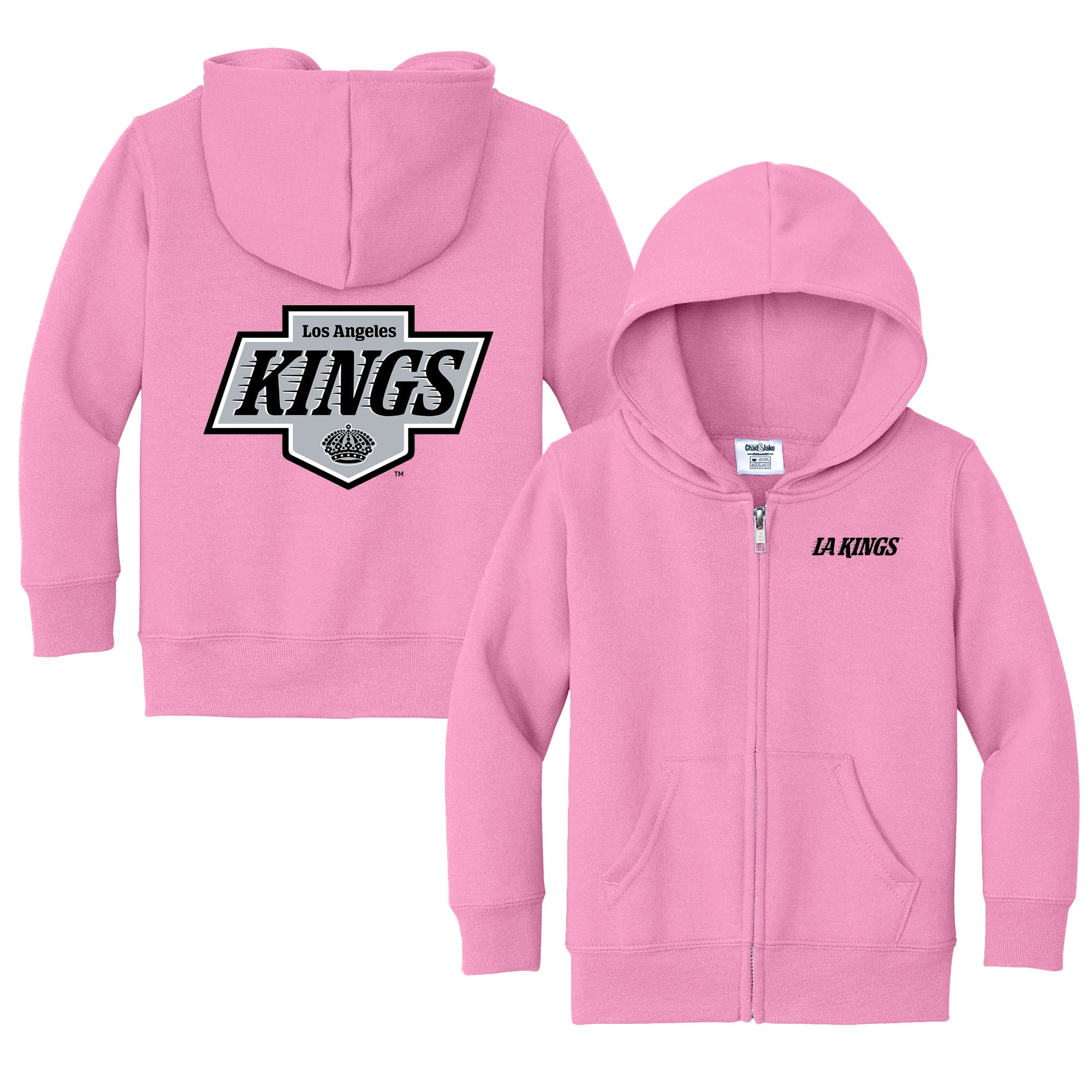 Toddler Chad & Jake Pink Los Angeles Kings Logo Full-Zip Hoodie Jacket ...