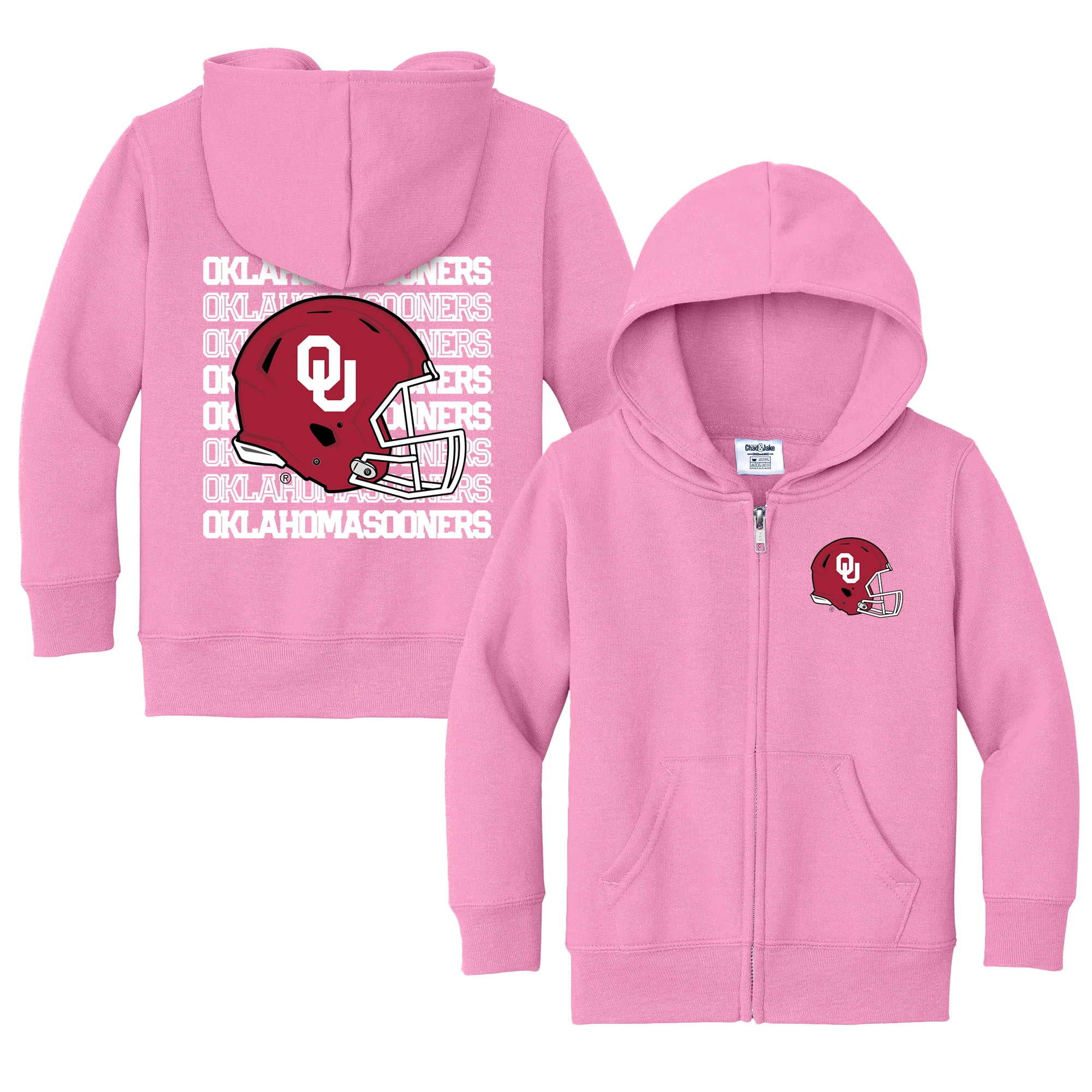 Toddler Chad & Jake Pink Oklahoma Sooners Retro Full-Zip Hoodie ...
