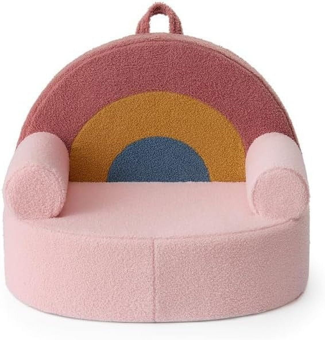 Toddler Chair Comfy, Foam Kids Chair with Soft Teddy Plush, Toddler ...