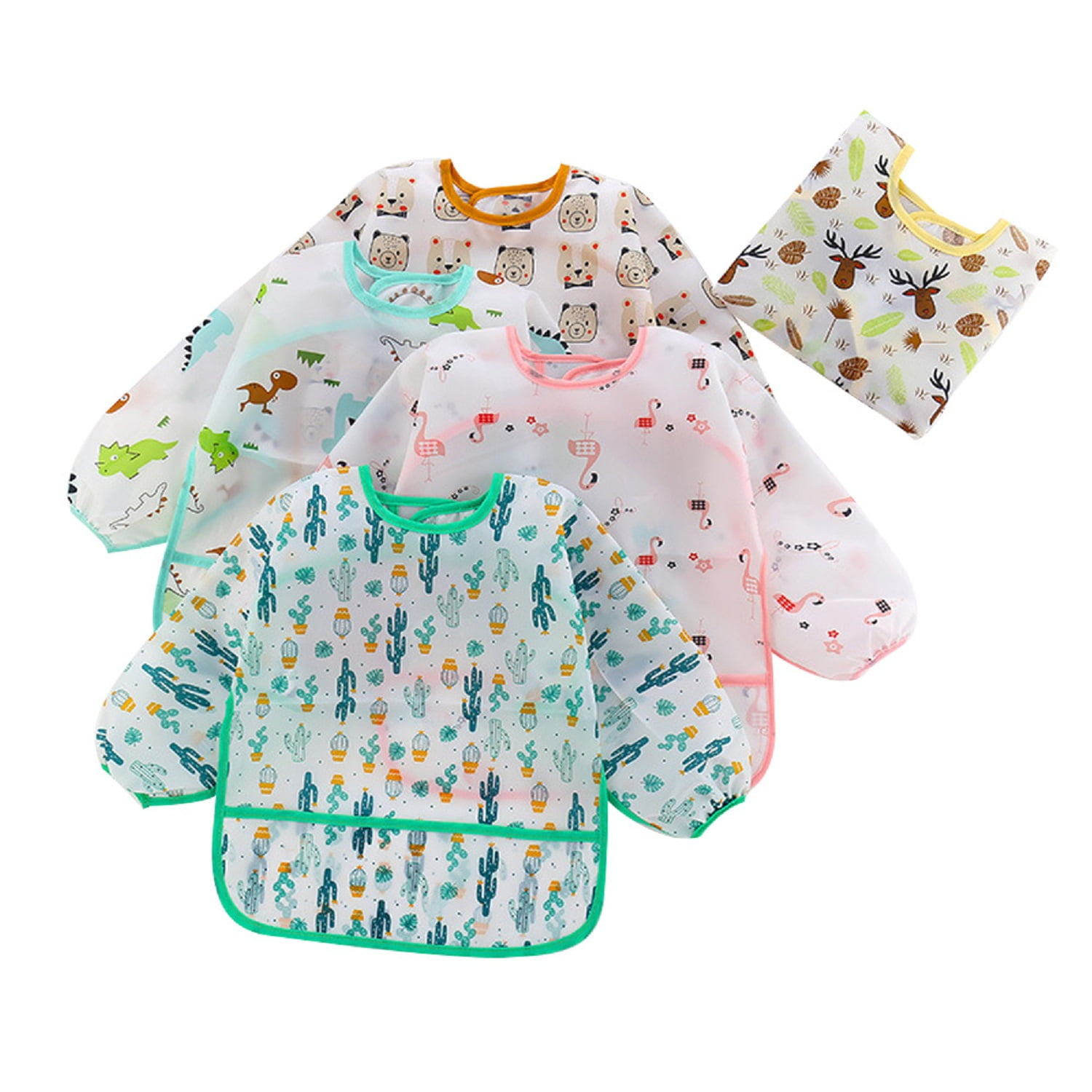 Toddler Children Baby Kids Waterproof Long Sleeve Apron Art Smock ...