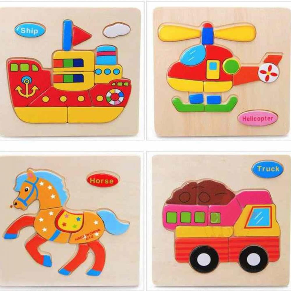 Toddler Children'S Cartoon Animal Design Wooden Educational Game ...