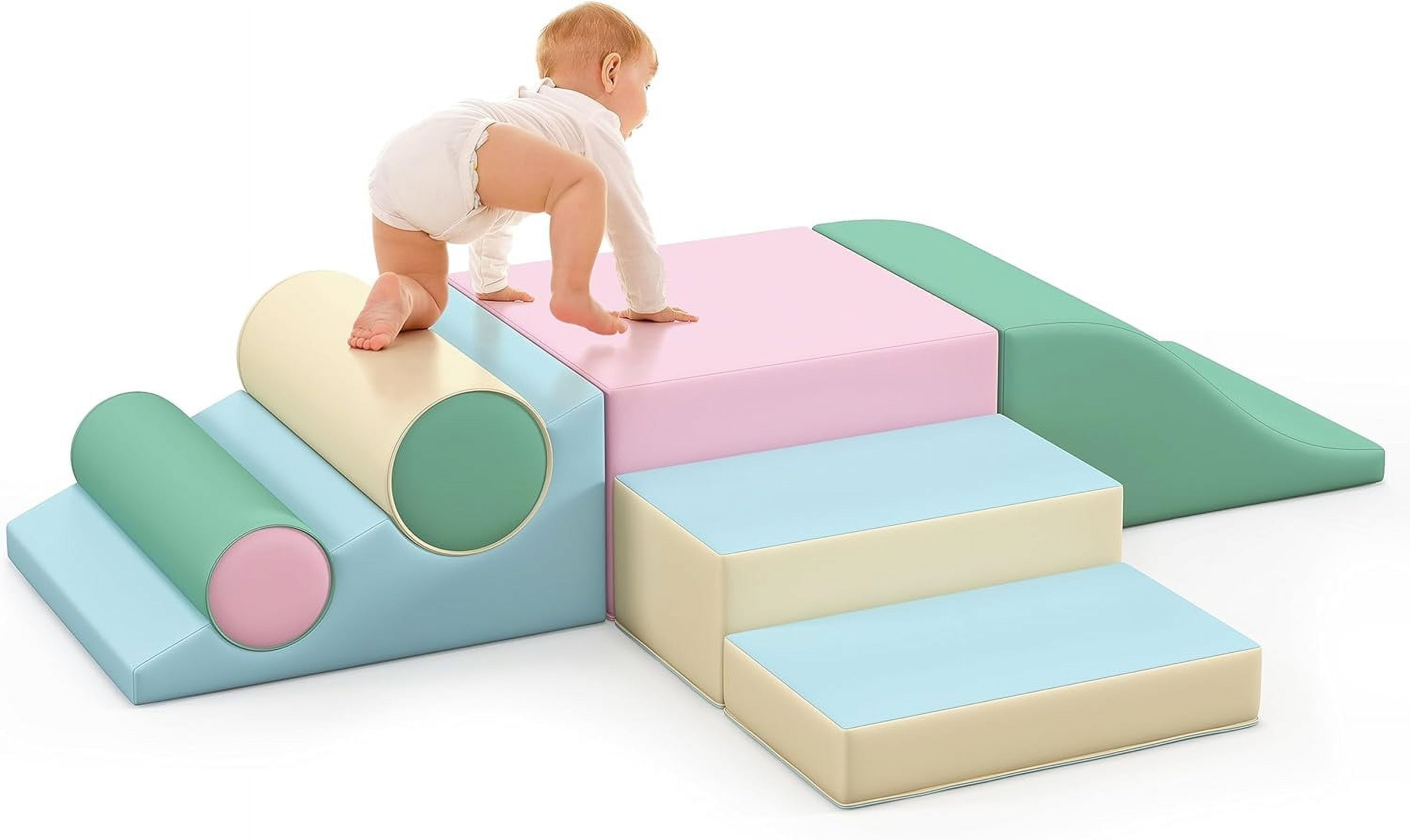 Toddler Climbing Toys Indoor,2 PCS Climb and Crawl Activity Playset for ...