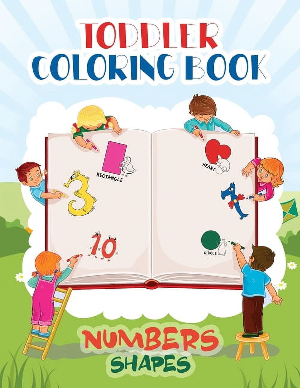 Toddler Coloring Book Numbers and Shapes : Fun Children's Activity ...