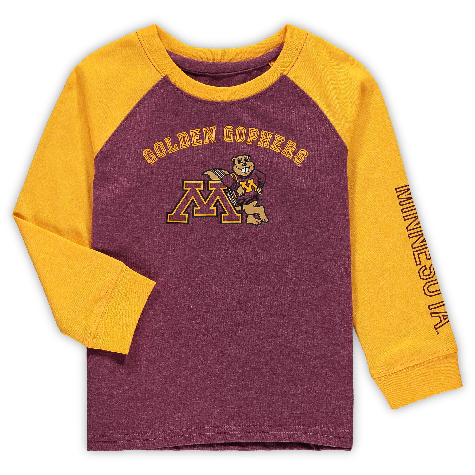 Toddler Colosseum Heathered Maroon Minnesota Golden Gophers Long Sleeve ...