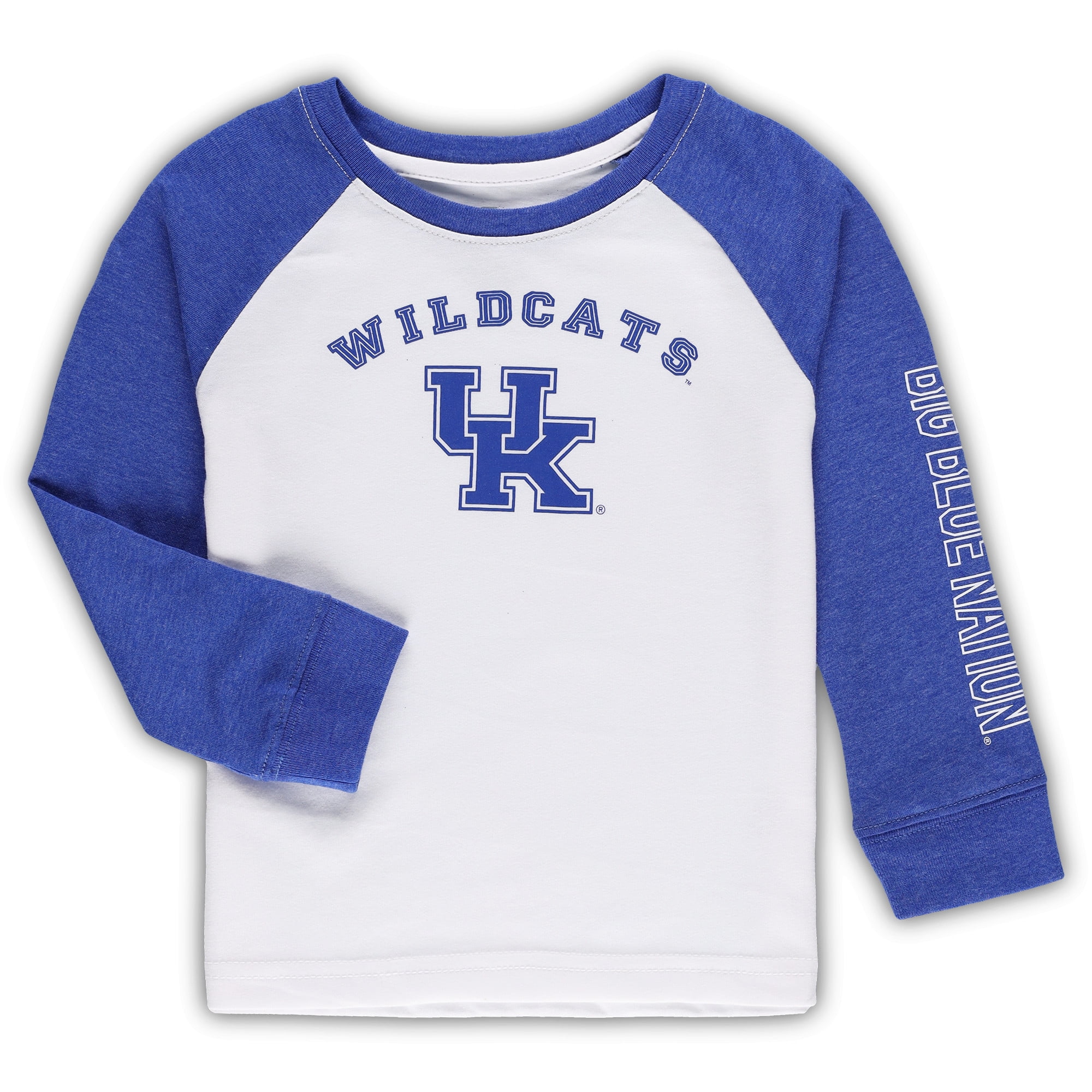 Toddler Colosseum Royal/White Kentucky Wildcats Two-Hit Raglan Long ...