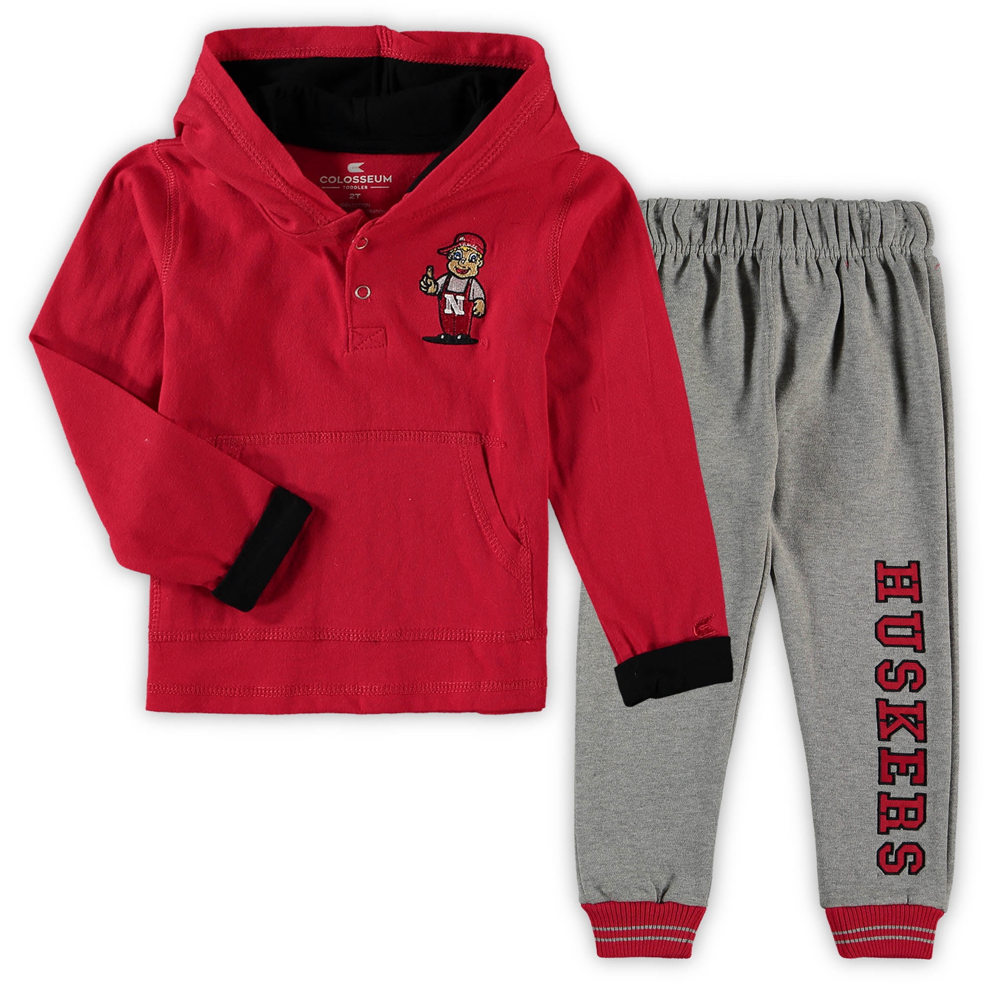 Toddler Colosseum Scarlet/Heathered Gray Nebraska Huskers Poppies ...