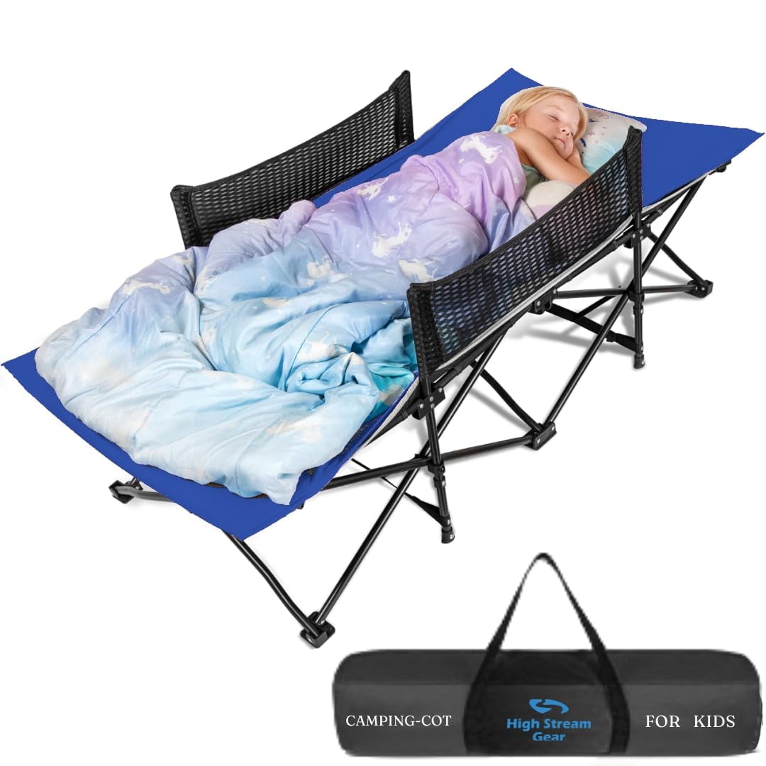 Toddler Cot Bed: Kids travel camping bed, a Portable Folding Cot for ...