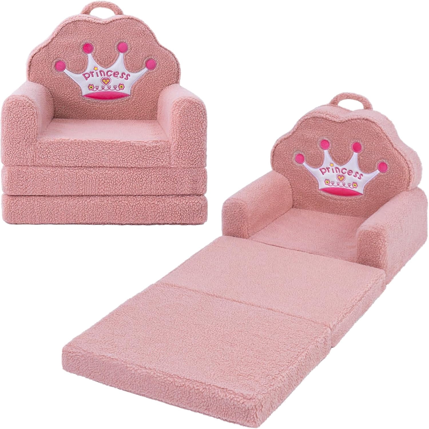 Toddler Couches That Fold Out, 2-in-1 Convertible Sofa to Lounger ...