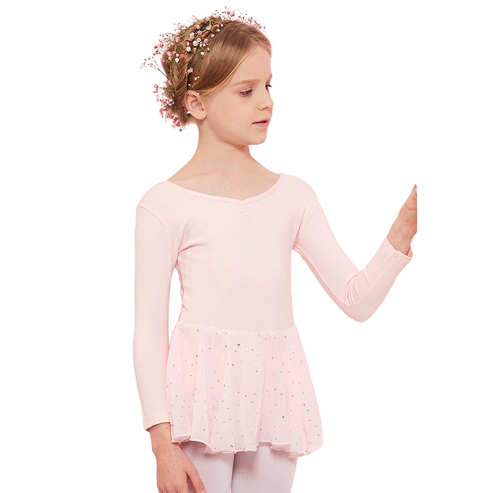 Toddler Dance Leotard for Girls Long Sleeve Ballet Leotard Dress Kids ...