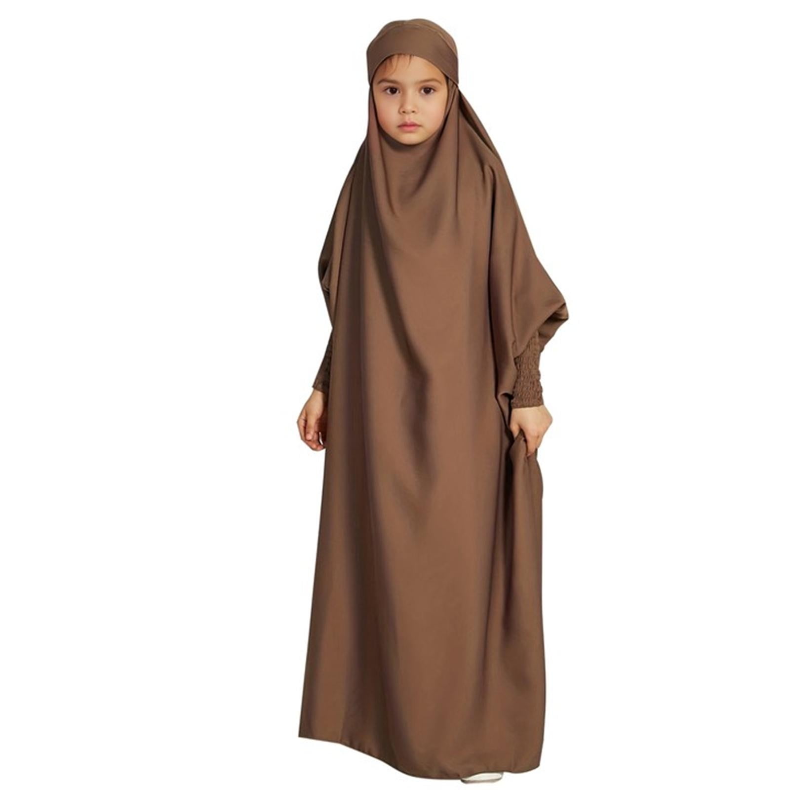 Toddler Dresses Girl Poses Solid Color Dress National Dress Skirt Arab ...