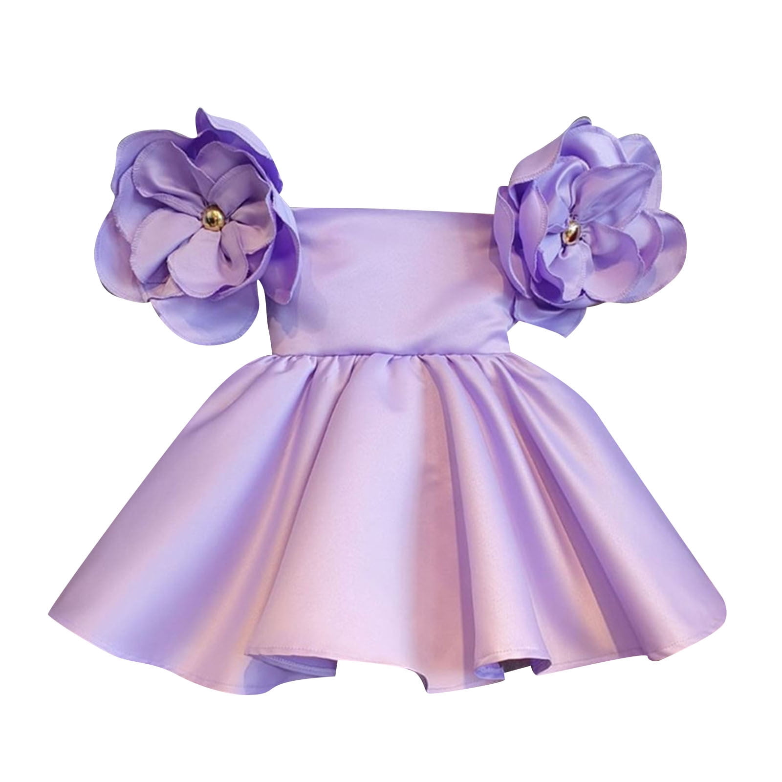 Toddler Dresses Kids Baby Spring Summer Flower Cotton Short Sleeve ...