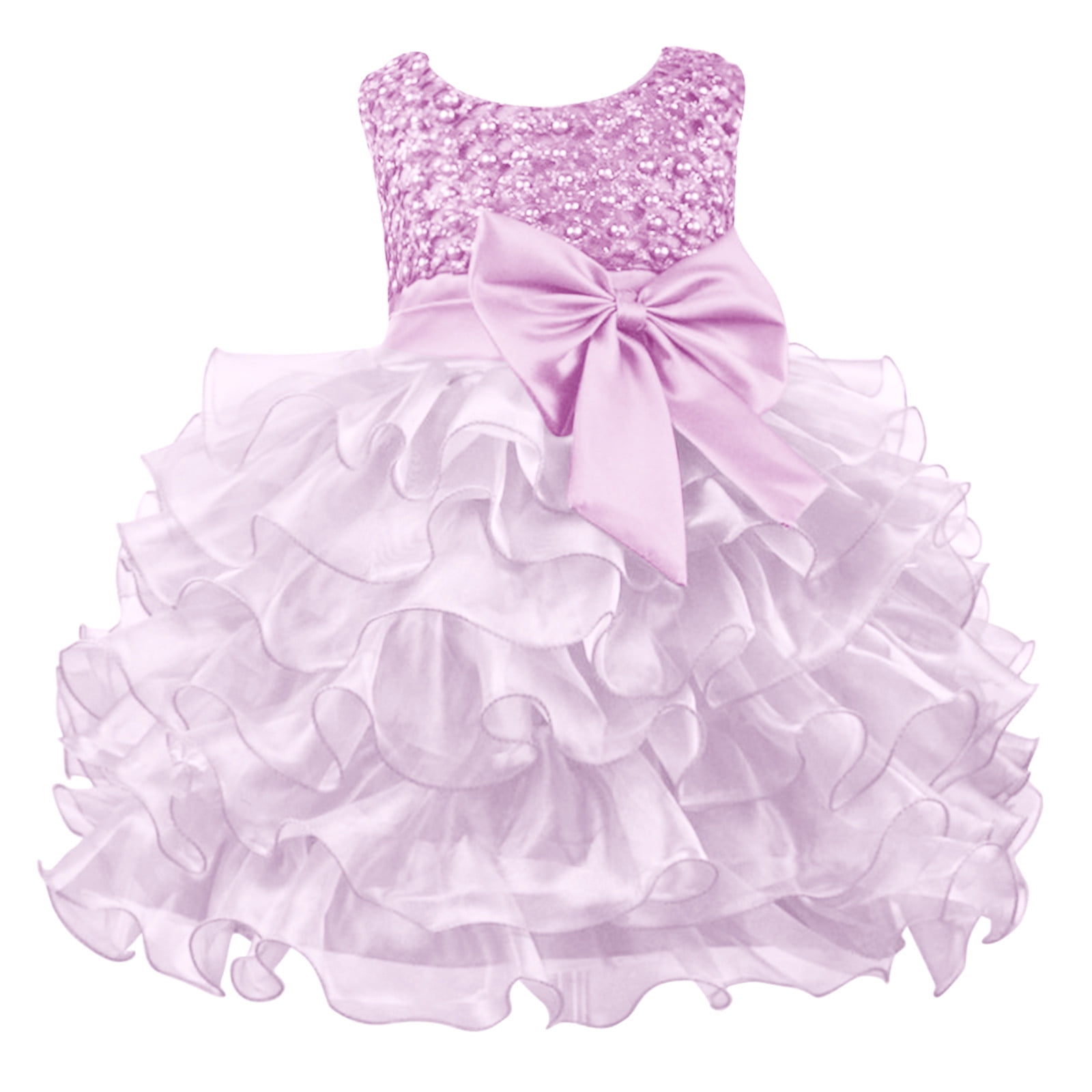 Toddler Dresses Spring Summer Solid Party Wedding Flower Dress Party ...