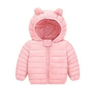 TAIAOJING Toddler Winter Coat Baby Girl Boy Jacket Bear Ears Hooded Outerwear Zipper Coat Kids ...