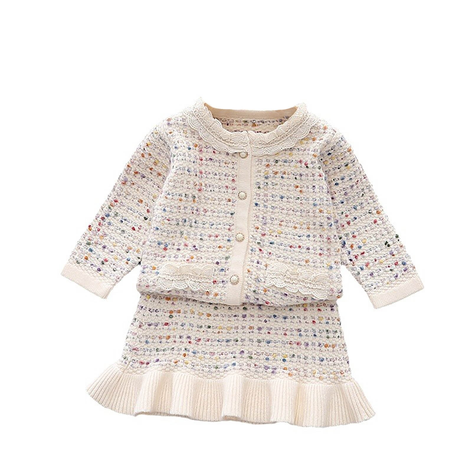 Toddler Fall Outfits Girls Girls Sweater Set Fishtail Skirt 2 Piece ...