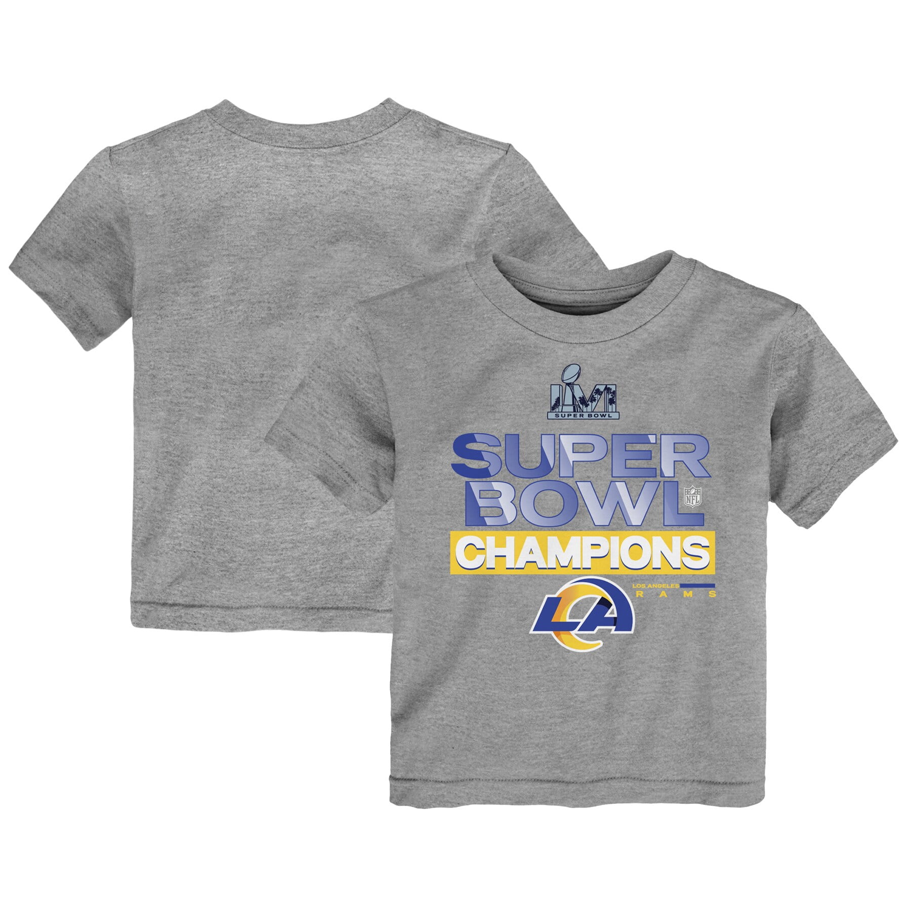 Toddler Fanatics Heathered Gray Los Angeles Rams Super Bowl LVI ...