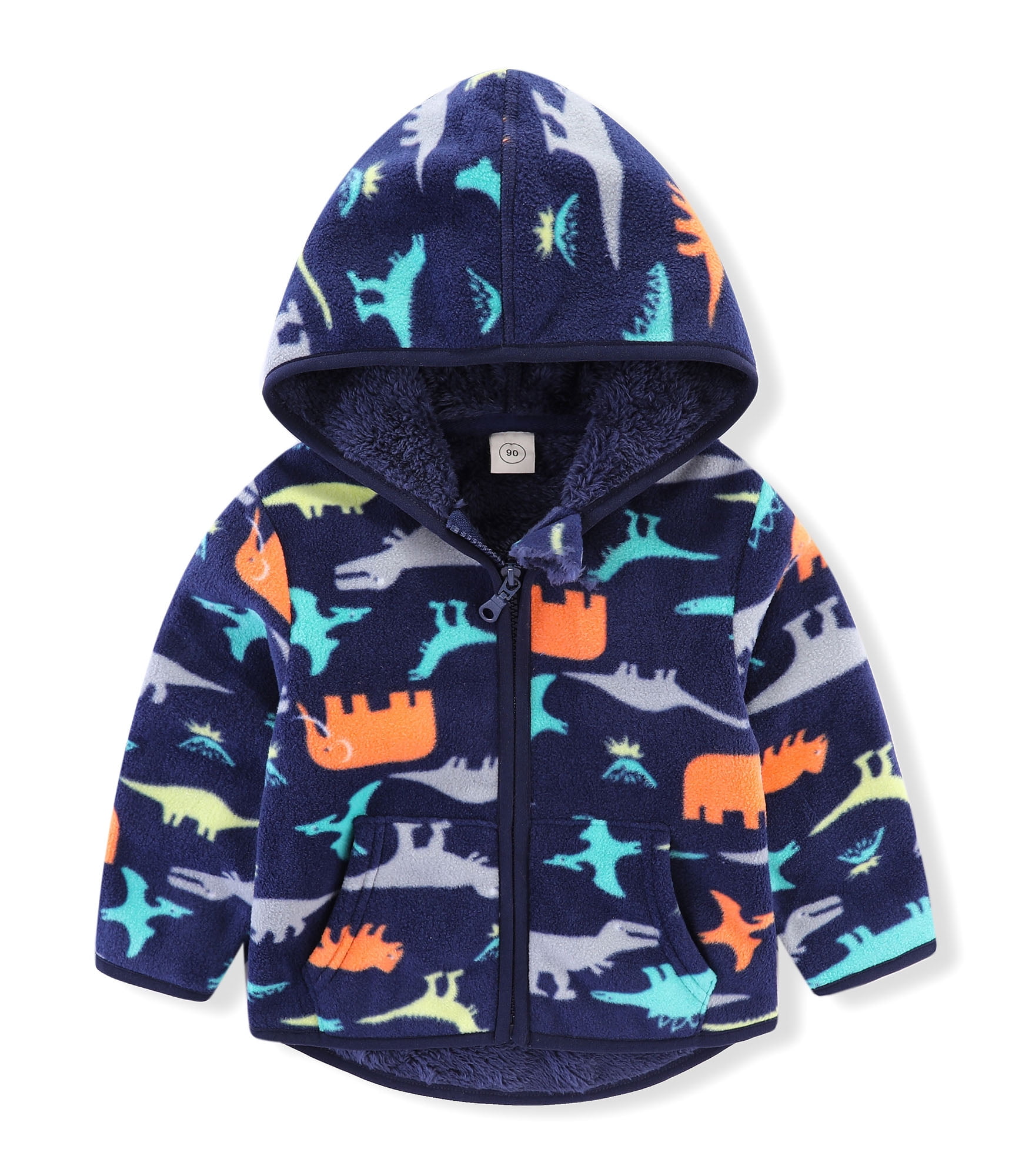 DILIBA Lightweight Toddler Fleece Jacket, Windproof, Hooded Winter Warm ...