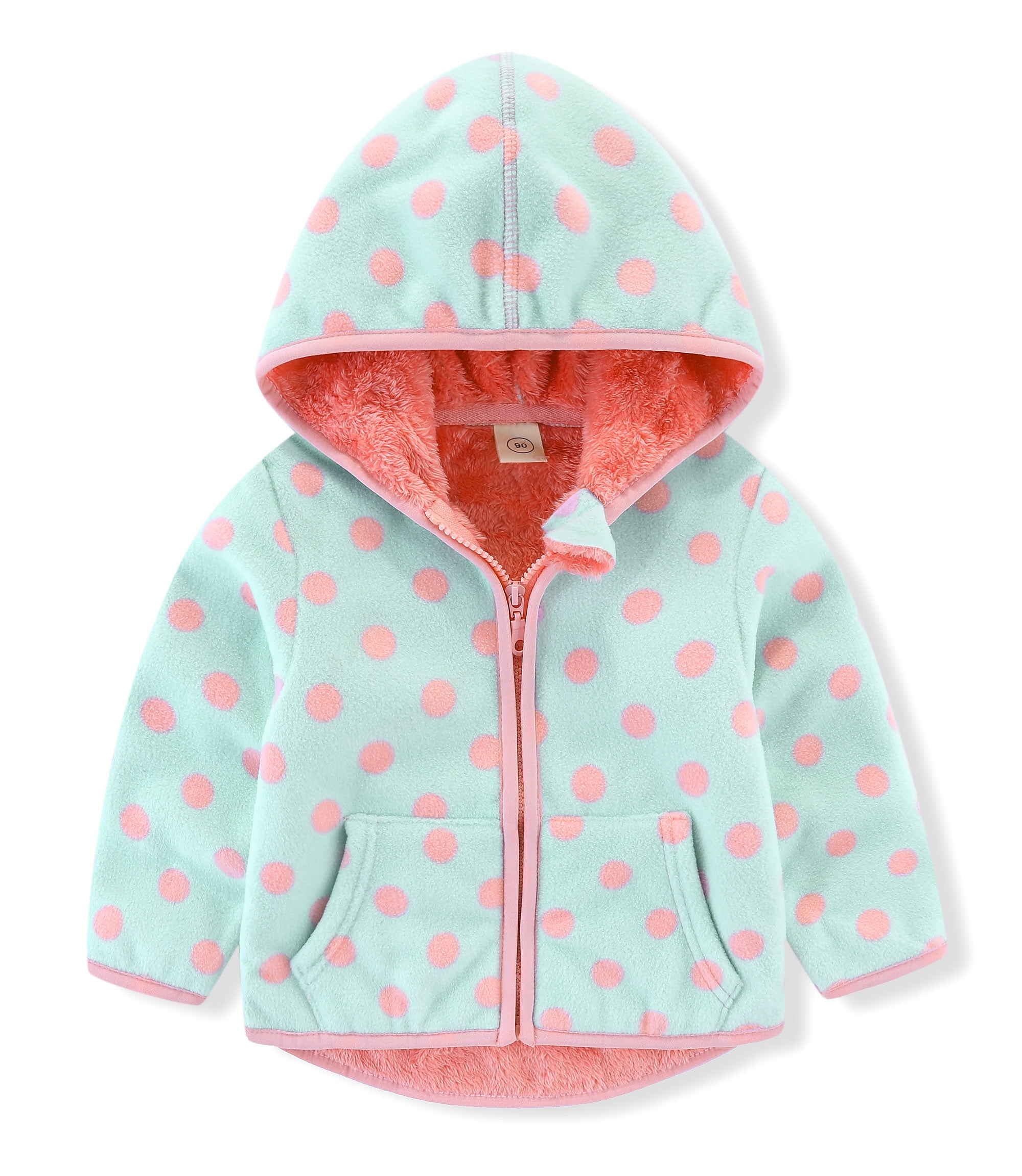DILIBA Toddler Fleece Jacket with Hooded, Winter Warm Coats for Baby ...