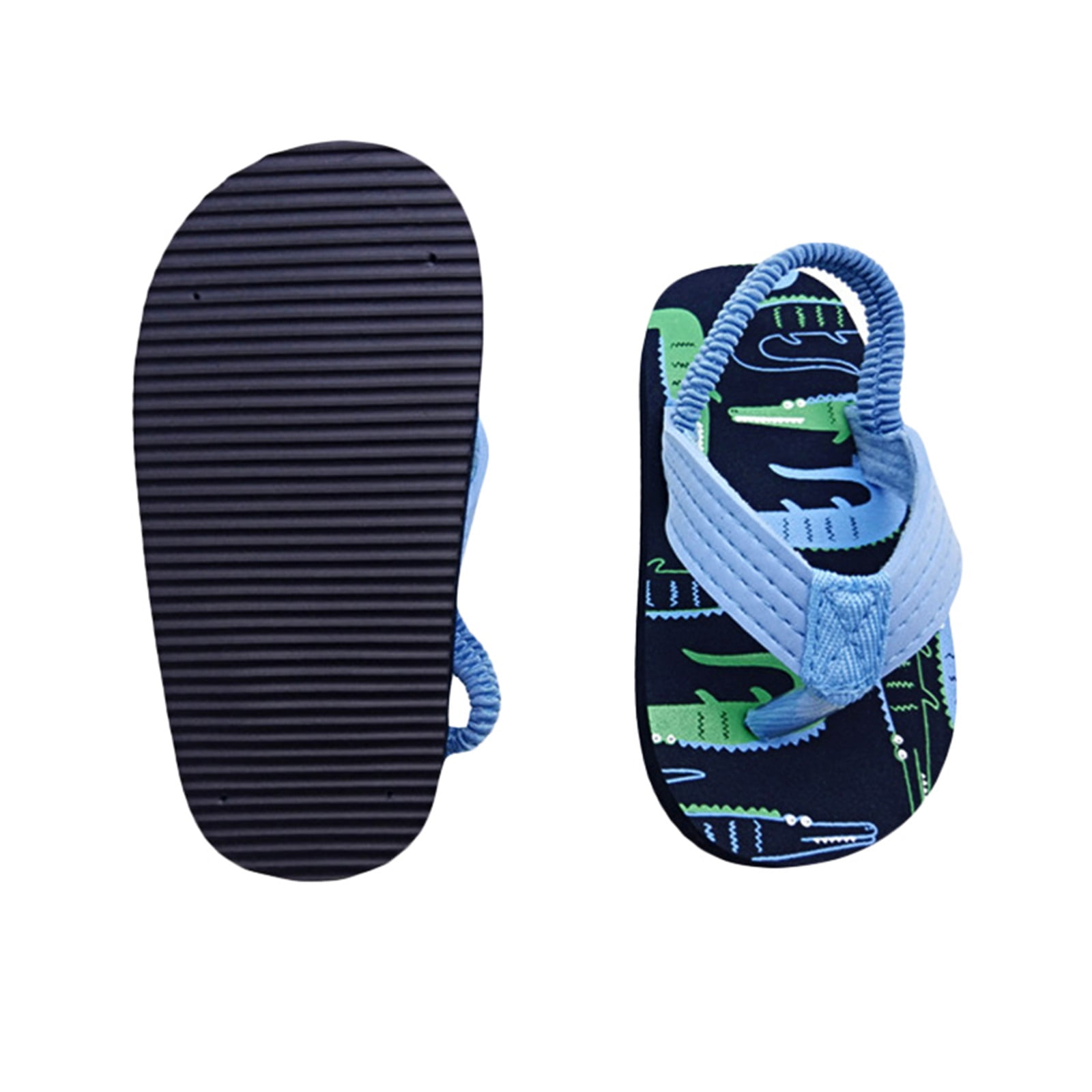 Toddler Flip Flops Shoes Little Kid Sandals with Back Strap Boys Girls ...