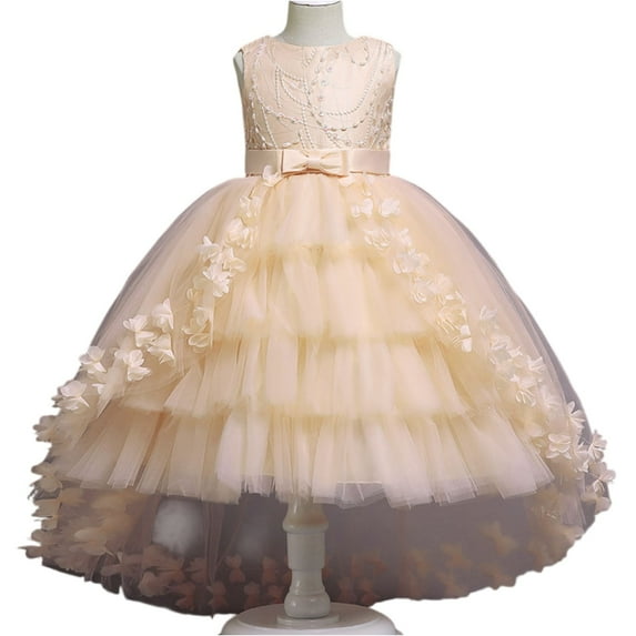 Toddler Flower Girl Sequin Dress: Pink Ruffle Tulle Wedding Tutu ...