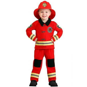 Rubies Junior Red Firefighter Costume for Toddlers, Unisex 2T-4T ...