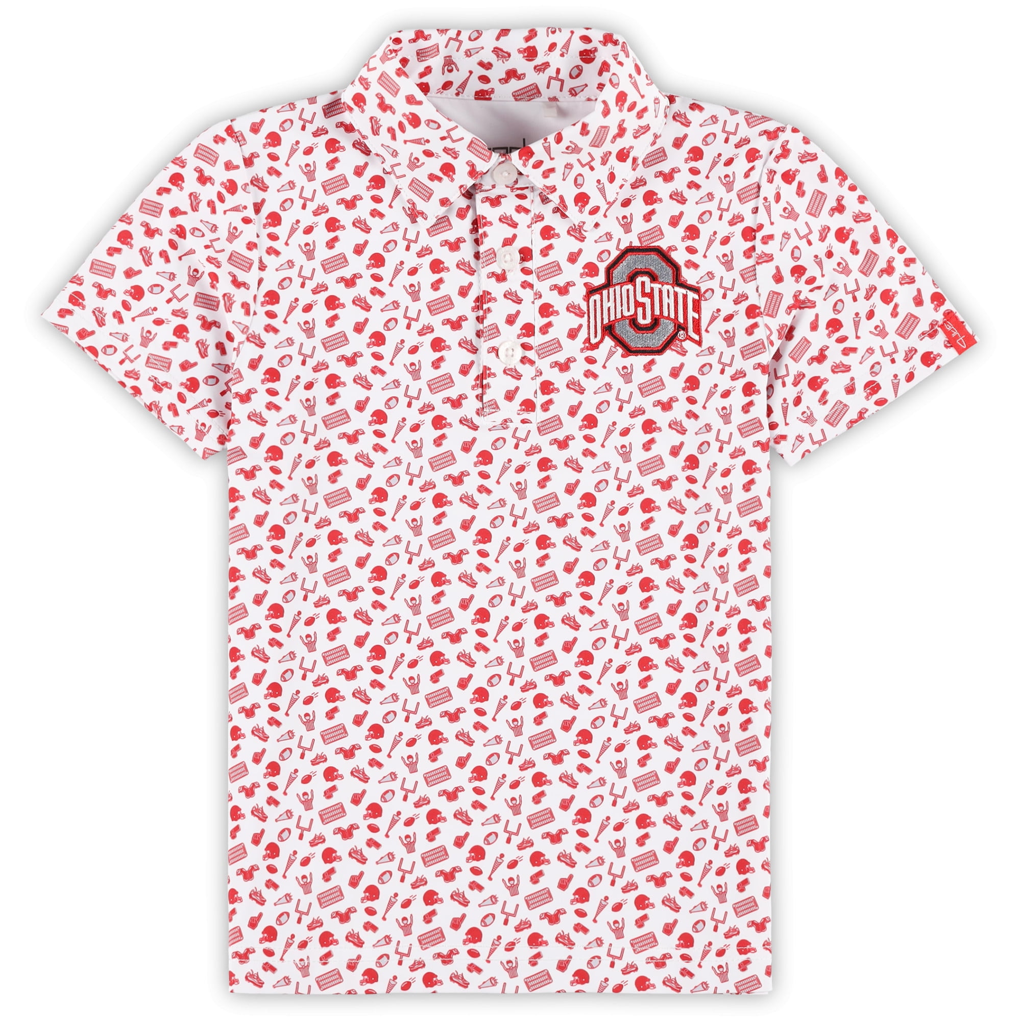 Toddler Garb White/Scarlet Ohio State Buckeyes Tom Allover Print ...