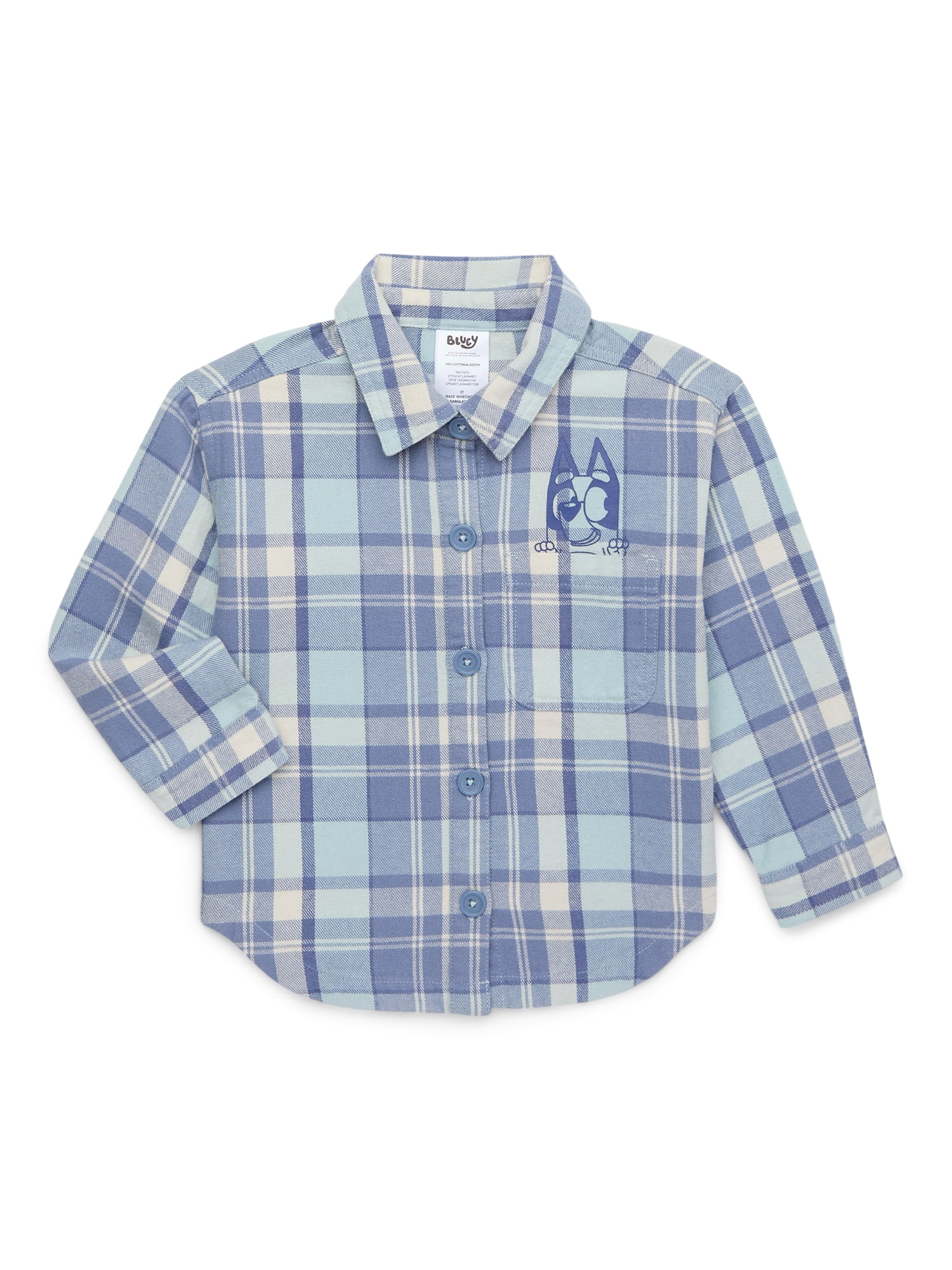 Disney Bluey Toddler Girls Shacket - 12M-5T - Walmart.com