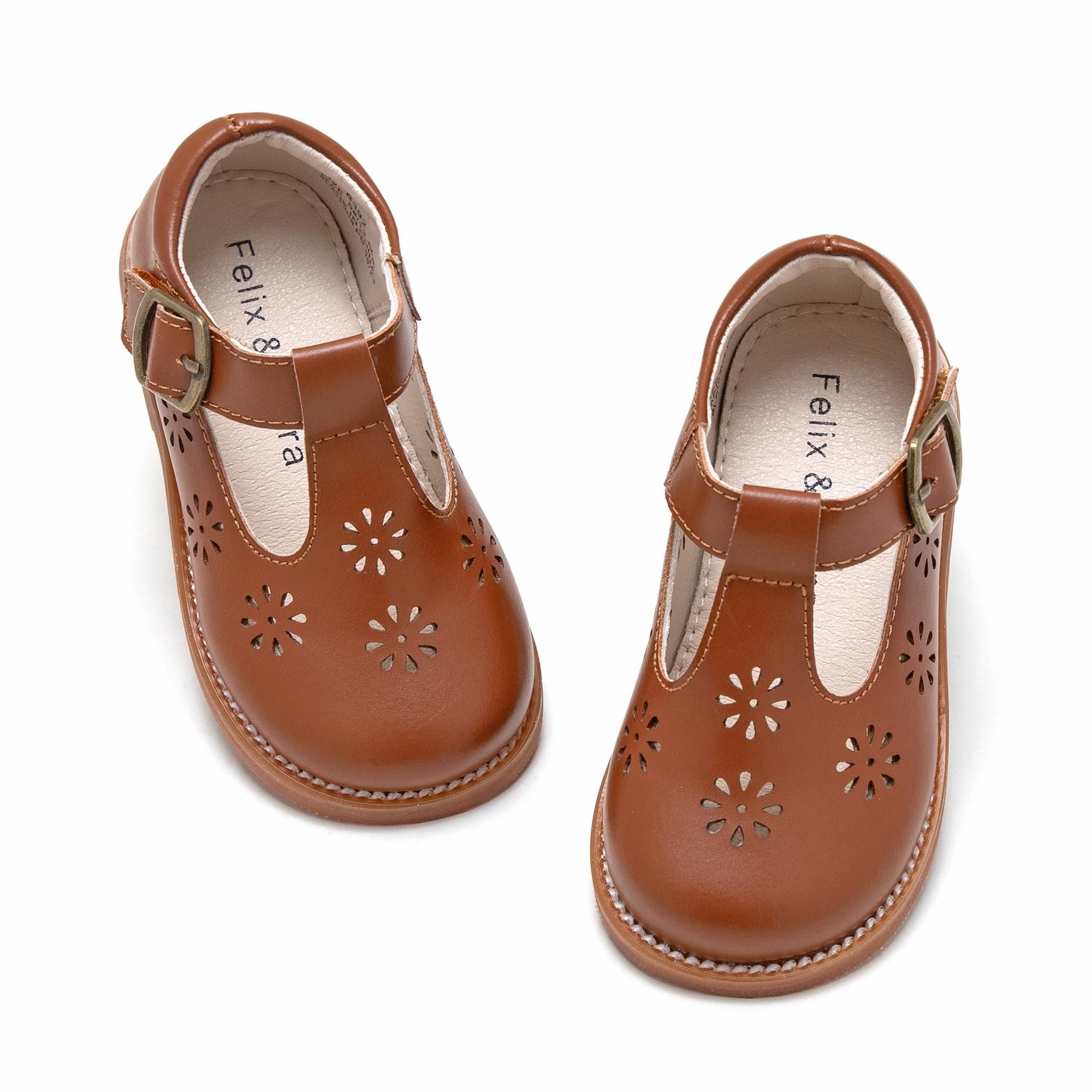 Toddler Girl Brown Mary Jane Dress Shoes Size 6 - Little Girl Oxford ...