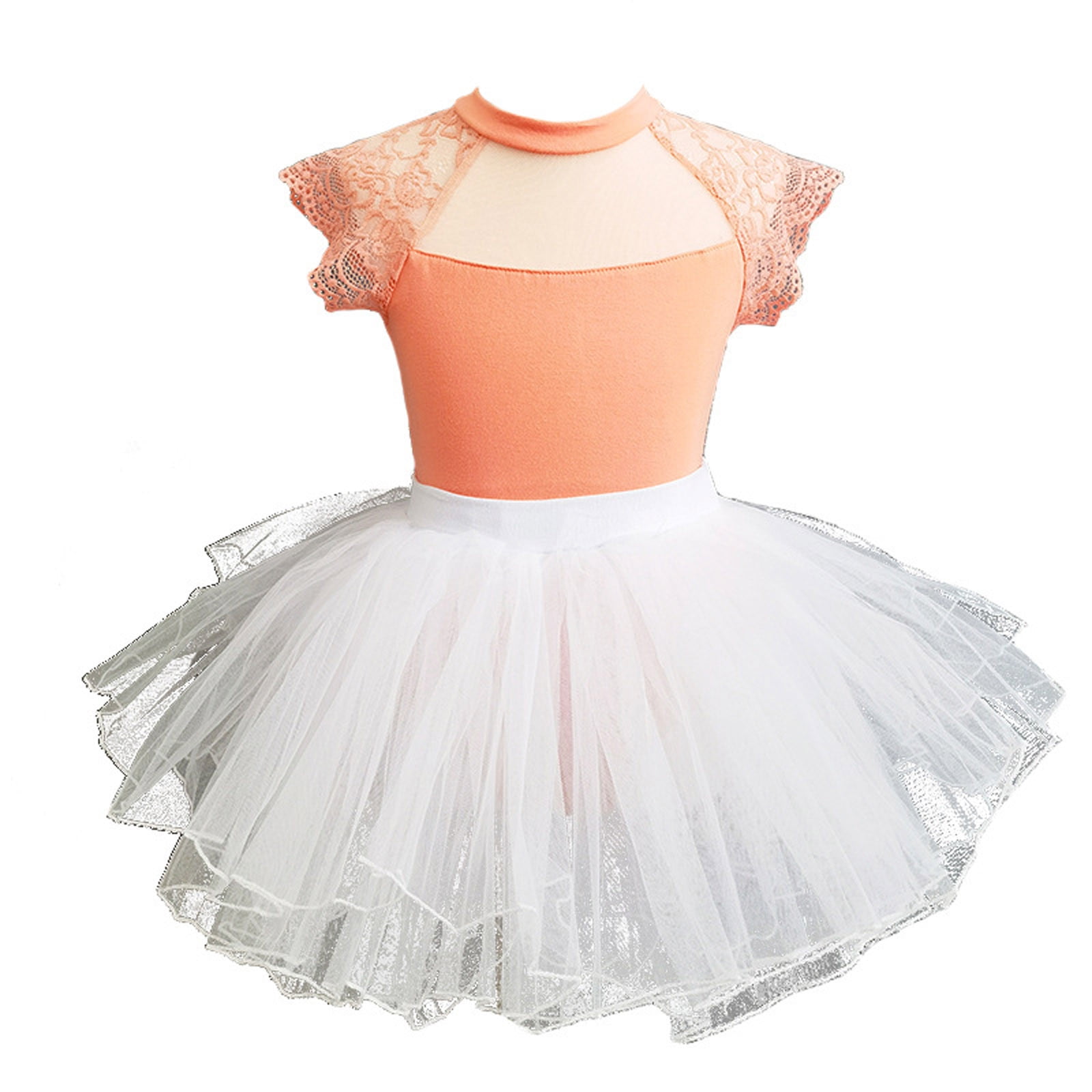 Toddler Girl Clothes Ruffle Kid Girls Ballet Dance Dress Lace Short ...