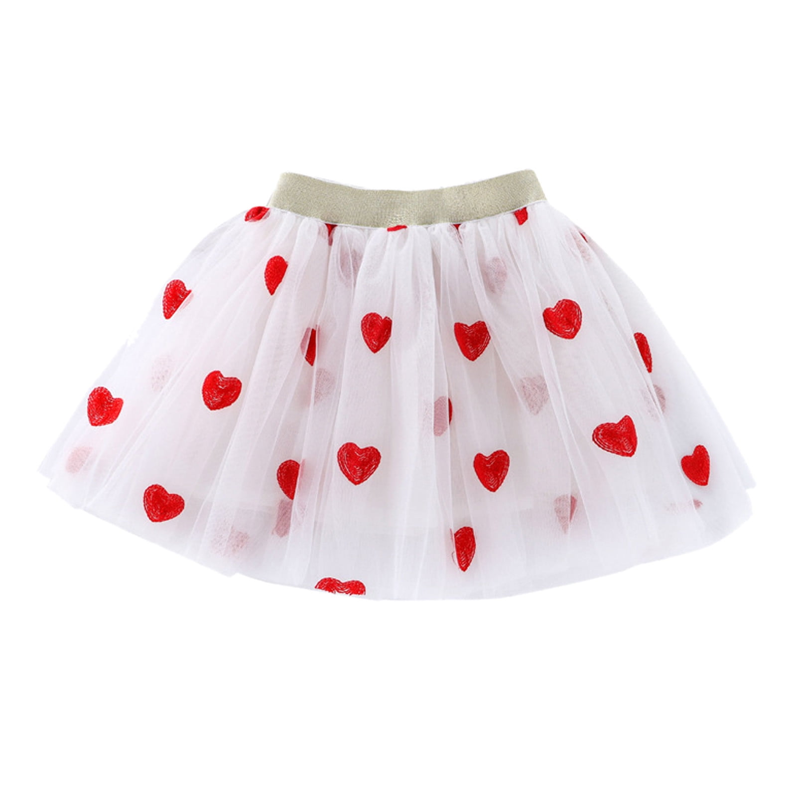 Toddler Girl Dress Kids Dancing Hearts Embroidery Mesh Ballet Princess ...
